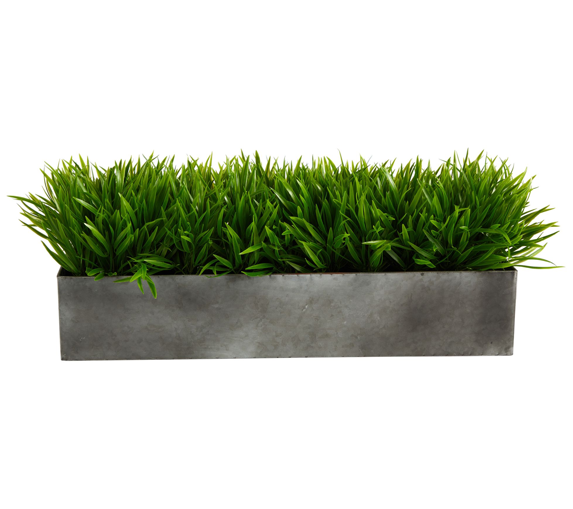 Nearly Natural 25" Wild Grass Plant in Metal Planter - QVC.com