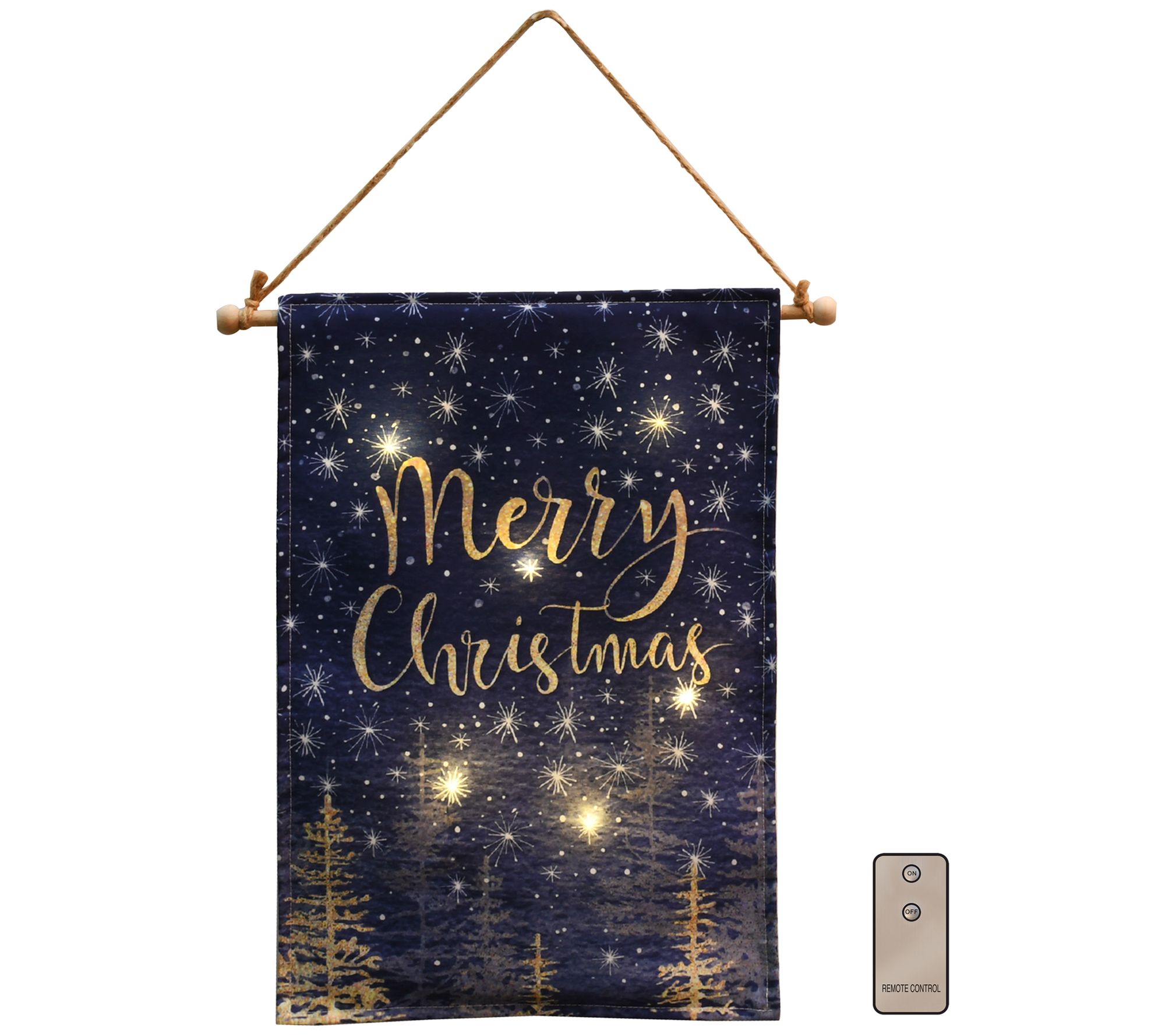 LumaBase LED Lighted Wall Banner - Merry Christmas - QVC.com