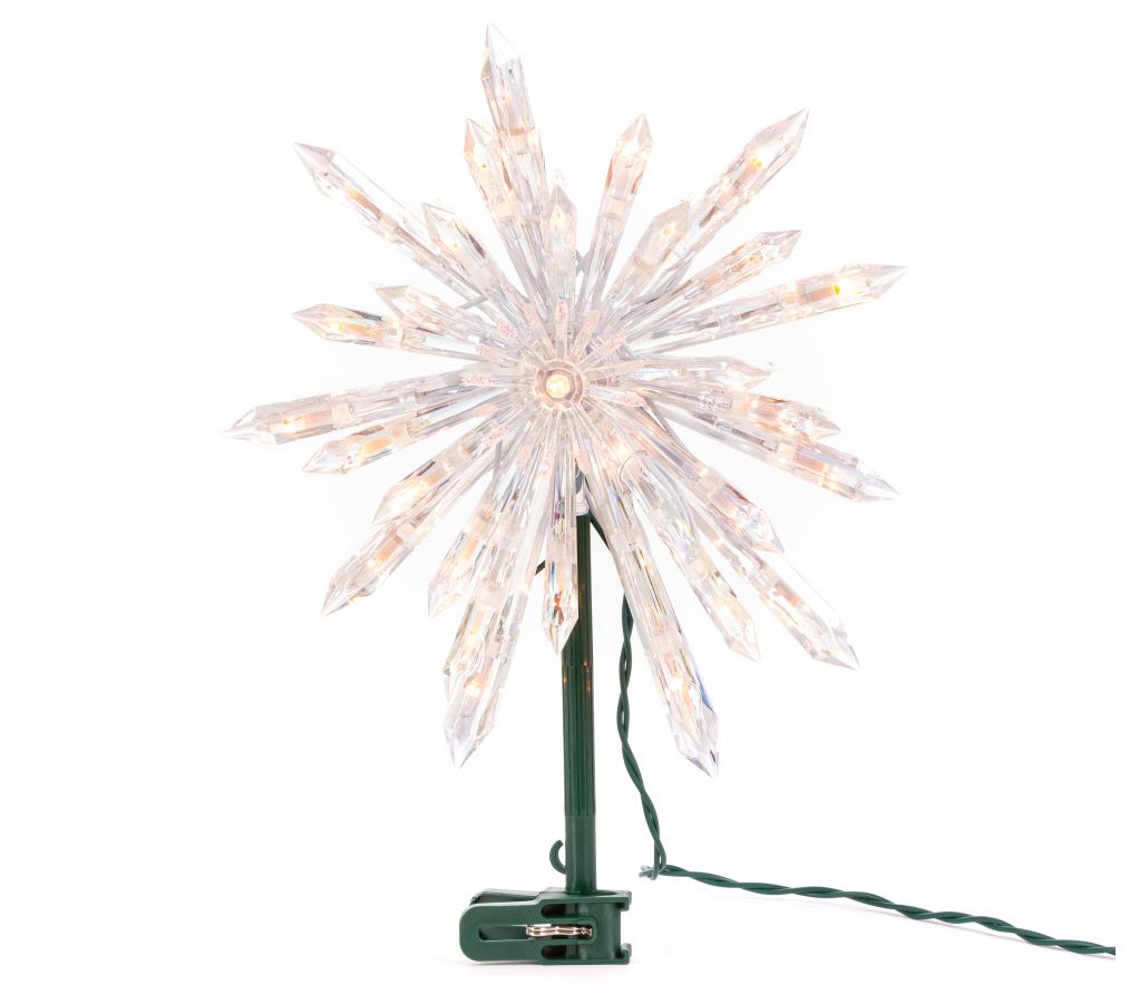 13" Electric Star Burst Tree Topper with Lights by Gerson Co - QVC.com