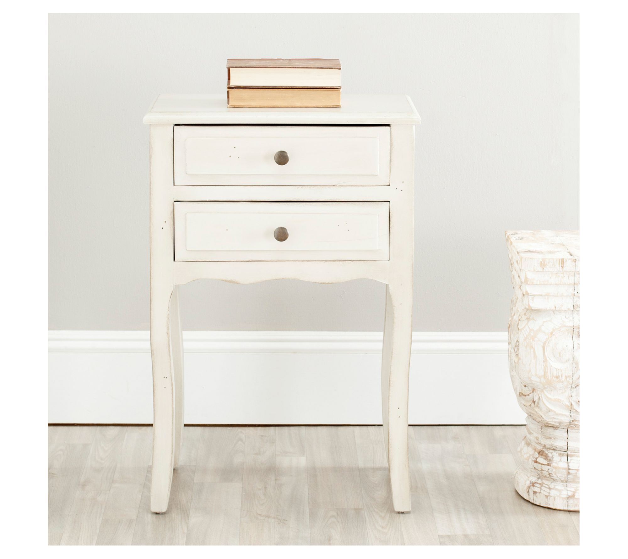 Safavieh Lori End Table With 2 Storage Drawers - QVC.com