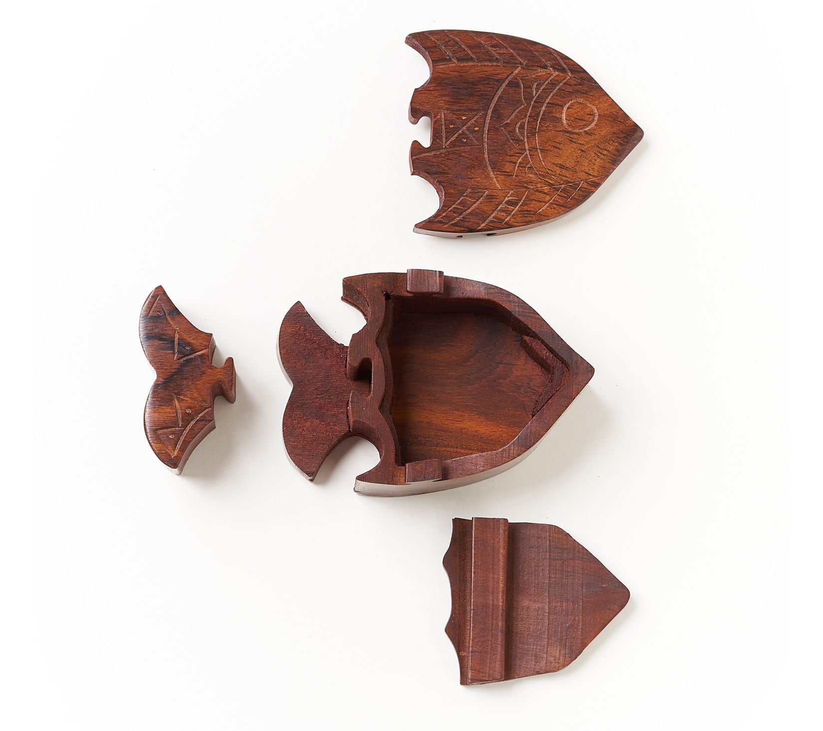 Matr Boomie Rosewood Fish Puzzle Box - QVC.com