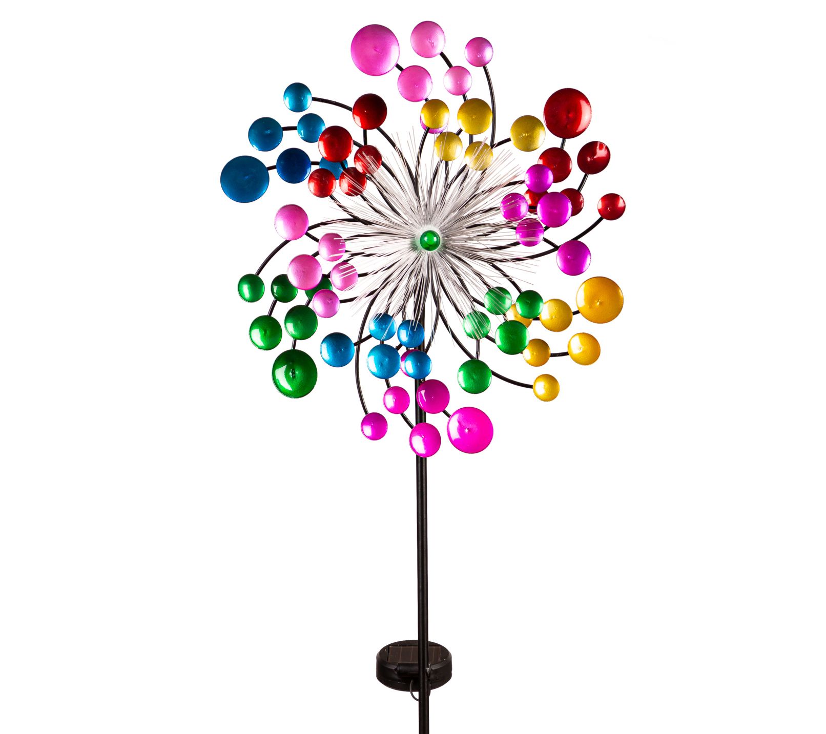 Evergreen Solar Fiber Optic Color Pop Wind Spiner - QVC.com