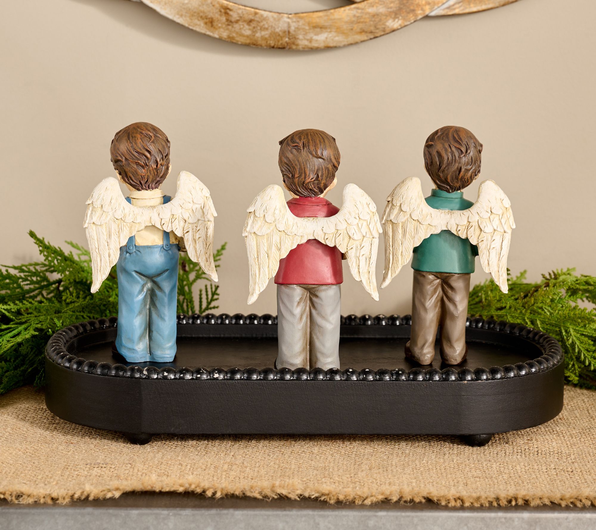 Set of 3 Boy Angel Figures by Valerie - QVC.com