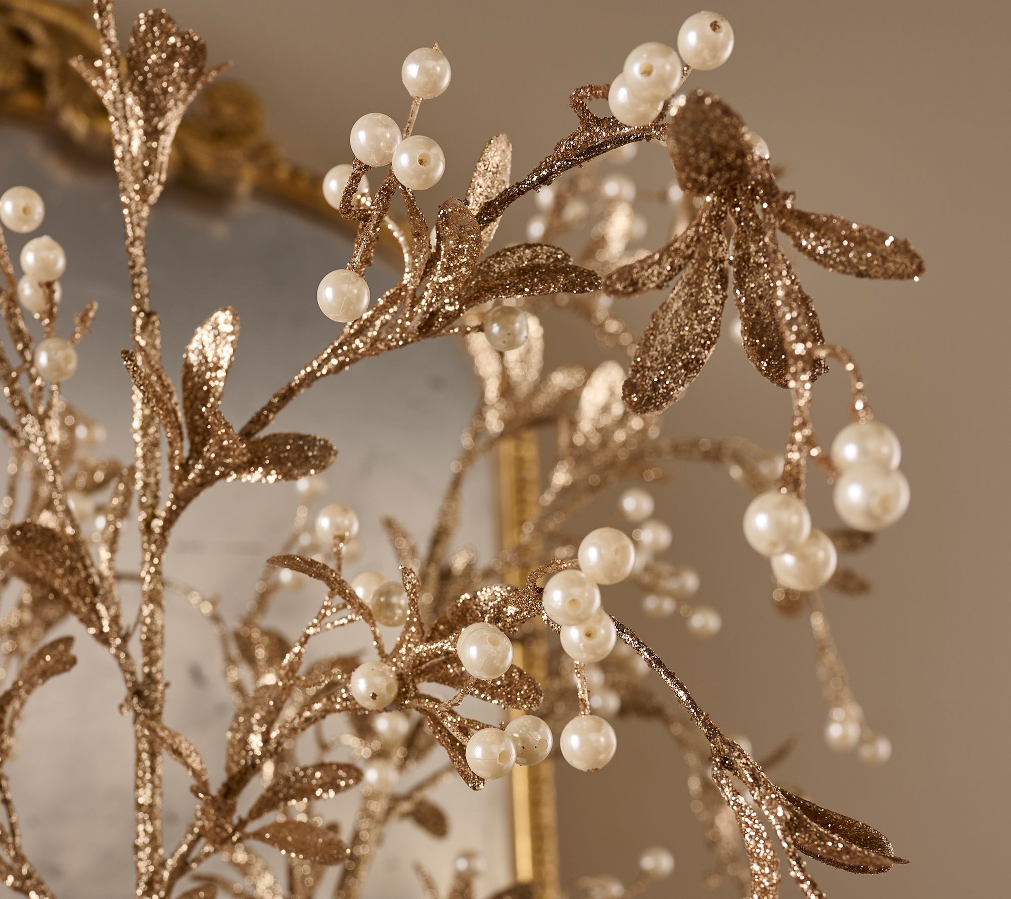 Set of 4 Glittered Pearl Cascading Sprays by Valerie - QVC.com
