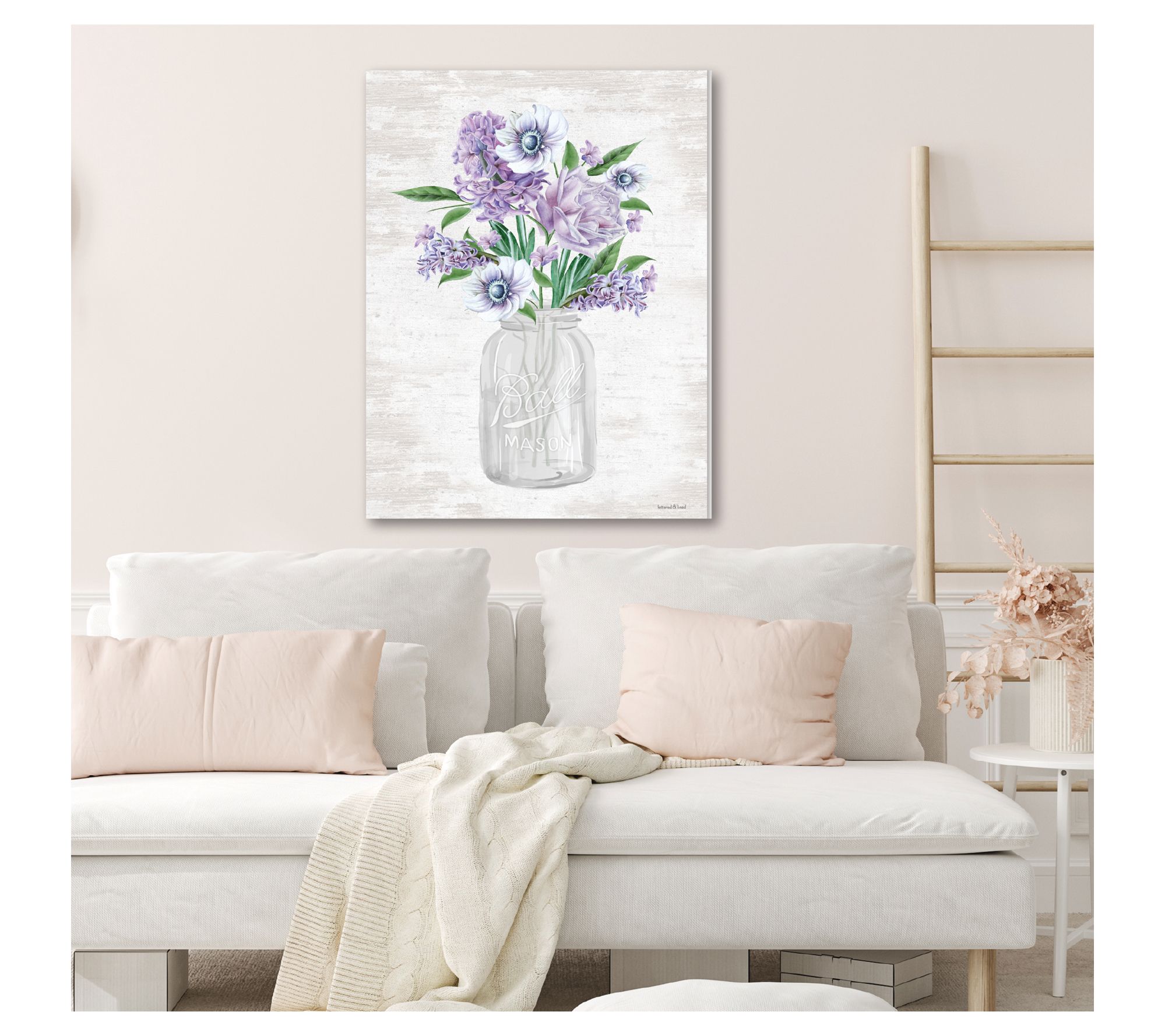 Courtside Market Spring Bouquet Violet 30x40 Canvas Wall Art - QVC.com