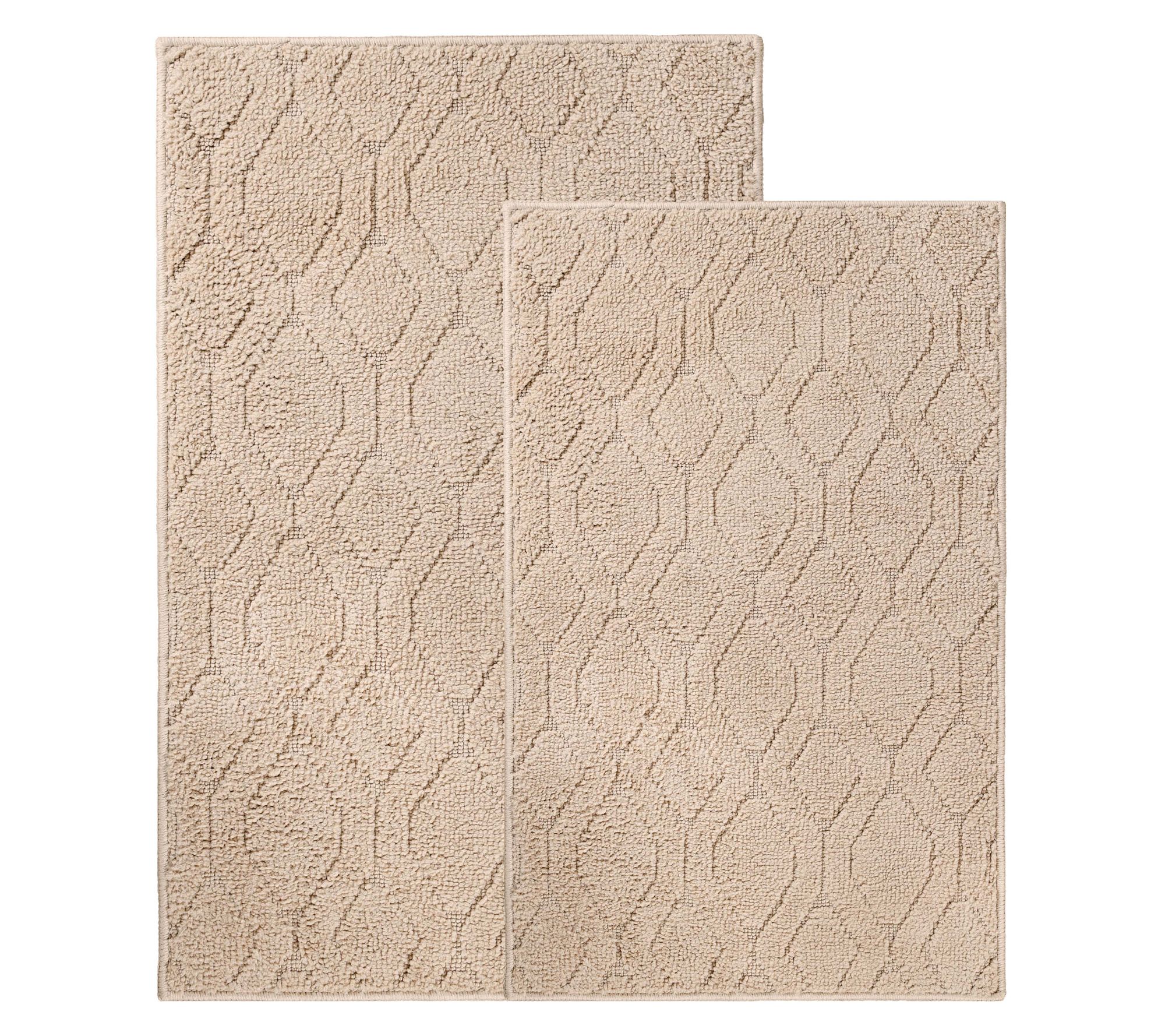 Superior 2-Piece Brou Geometric Diamond Bath Rug Set, Medium - QVC.com