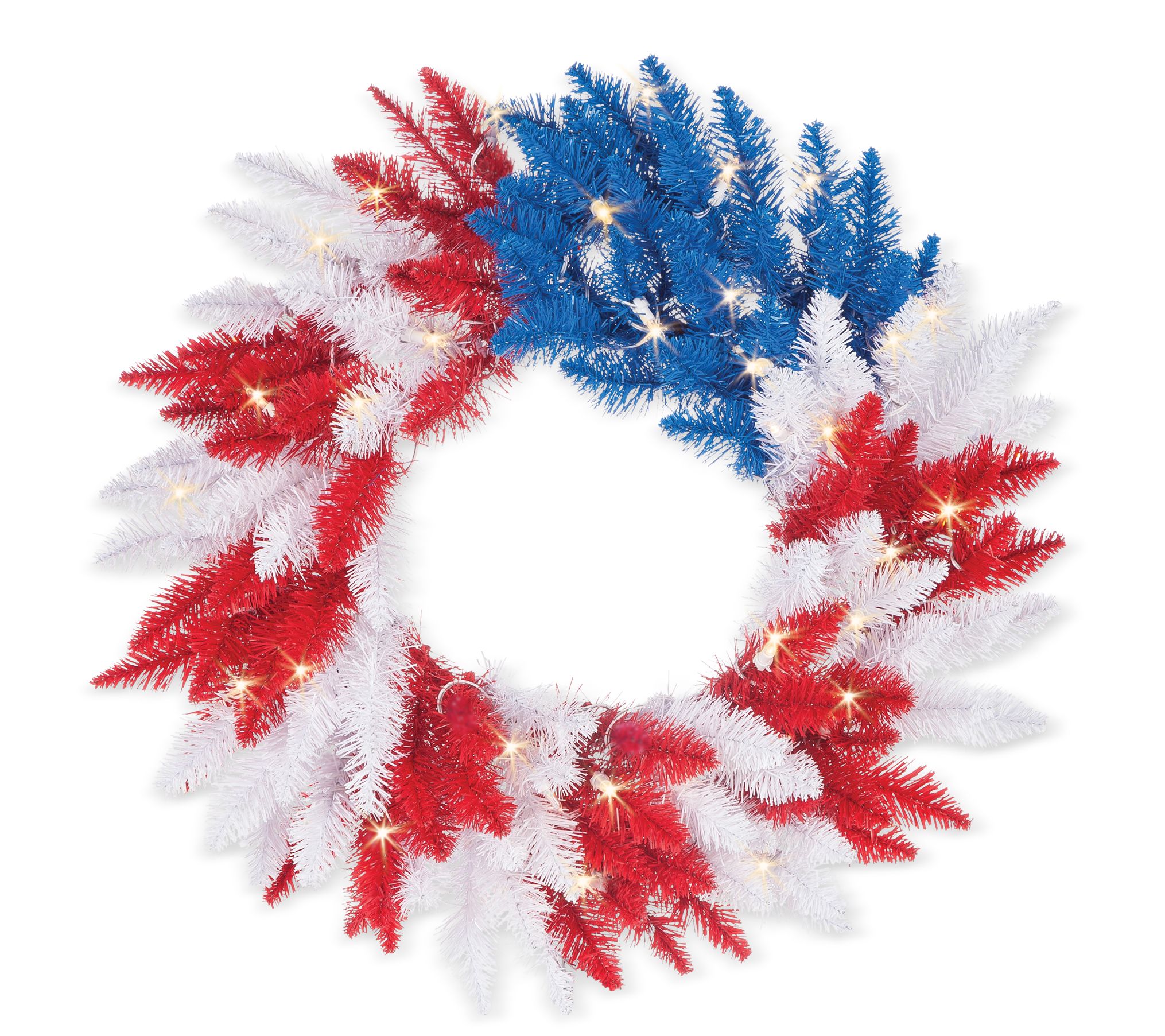 24" Diameter Prelit Americana Wreath by GersonCo. - QVC.com