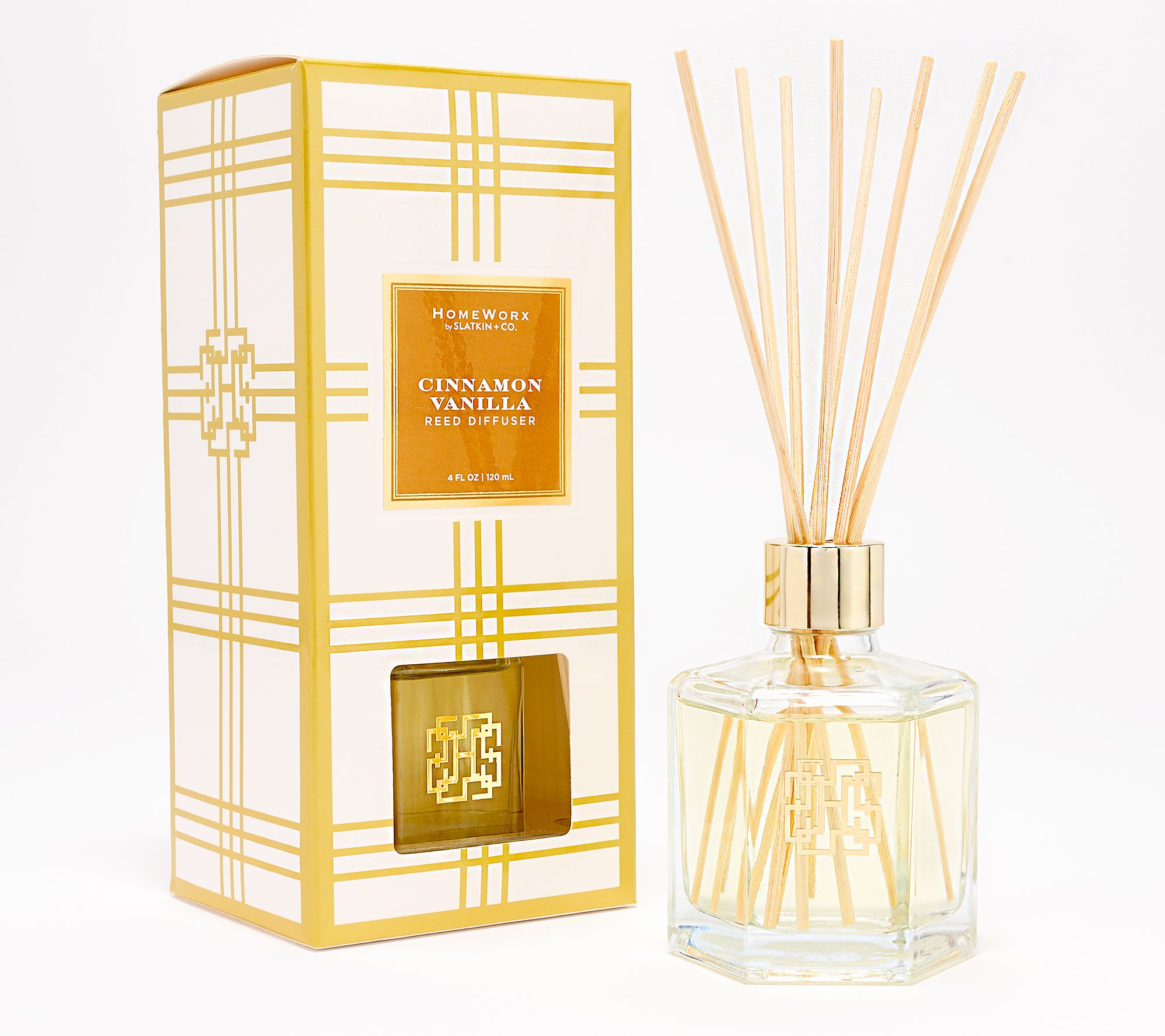HomeWorx by Slatkin & Co. S/2 Cinnamon Vanilla Reed Sticks - QVC.com