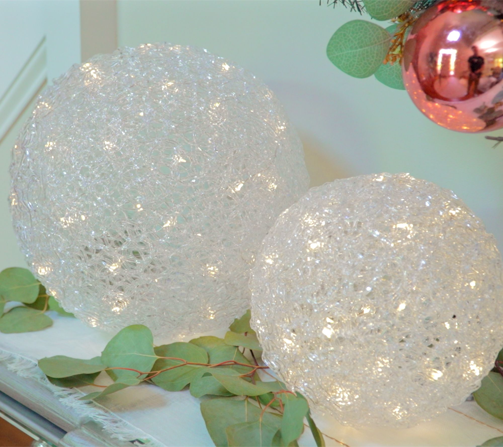 Illuminated Indoor/Outdoor Snowball Sphere by Kim Gravel - QVC.com