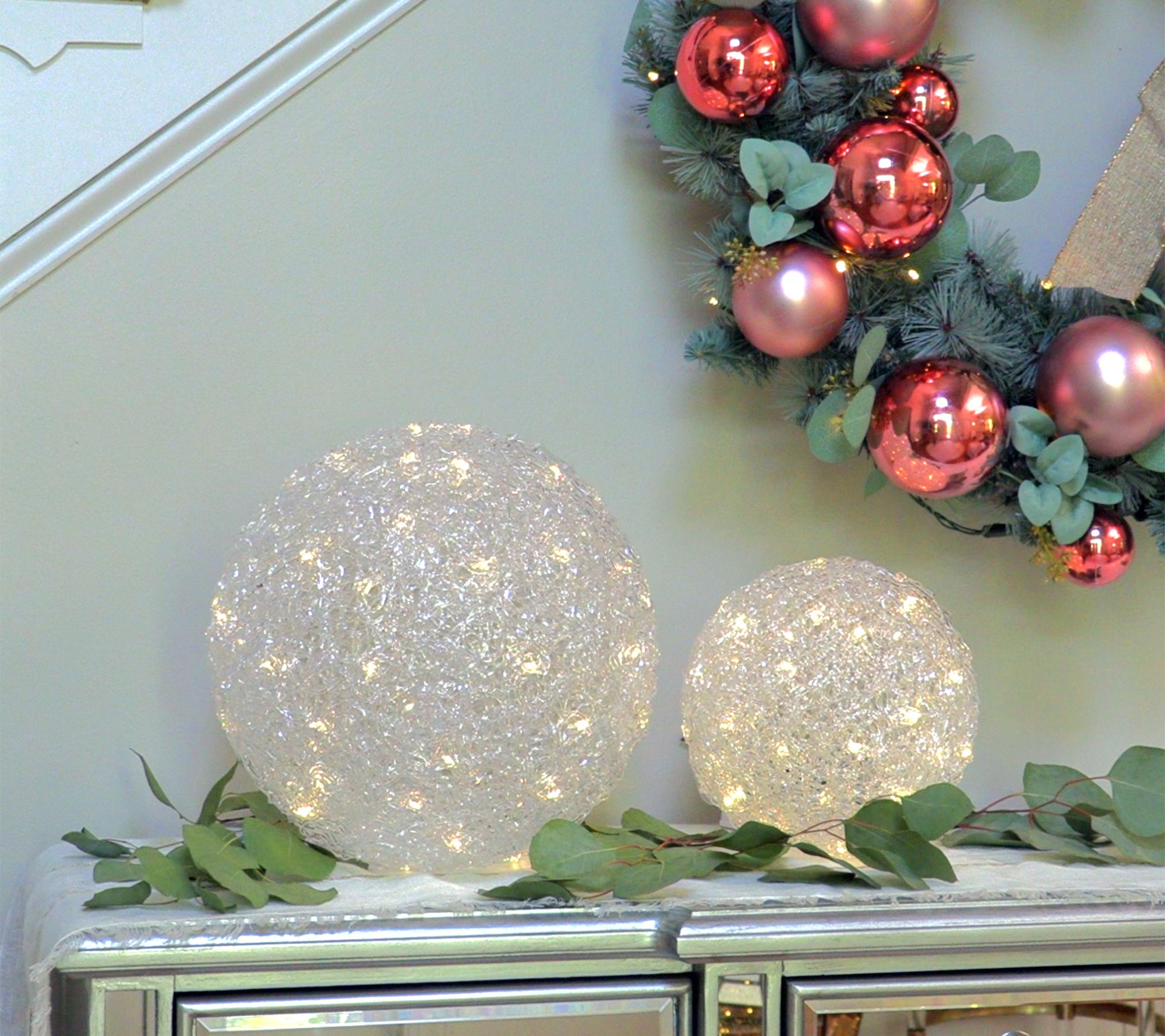 Illuminated Indoor/Outdoor Snowball Sphere by Kim Gravel - QVC.com