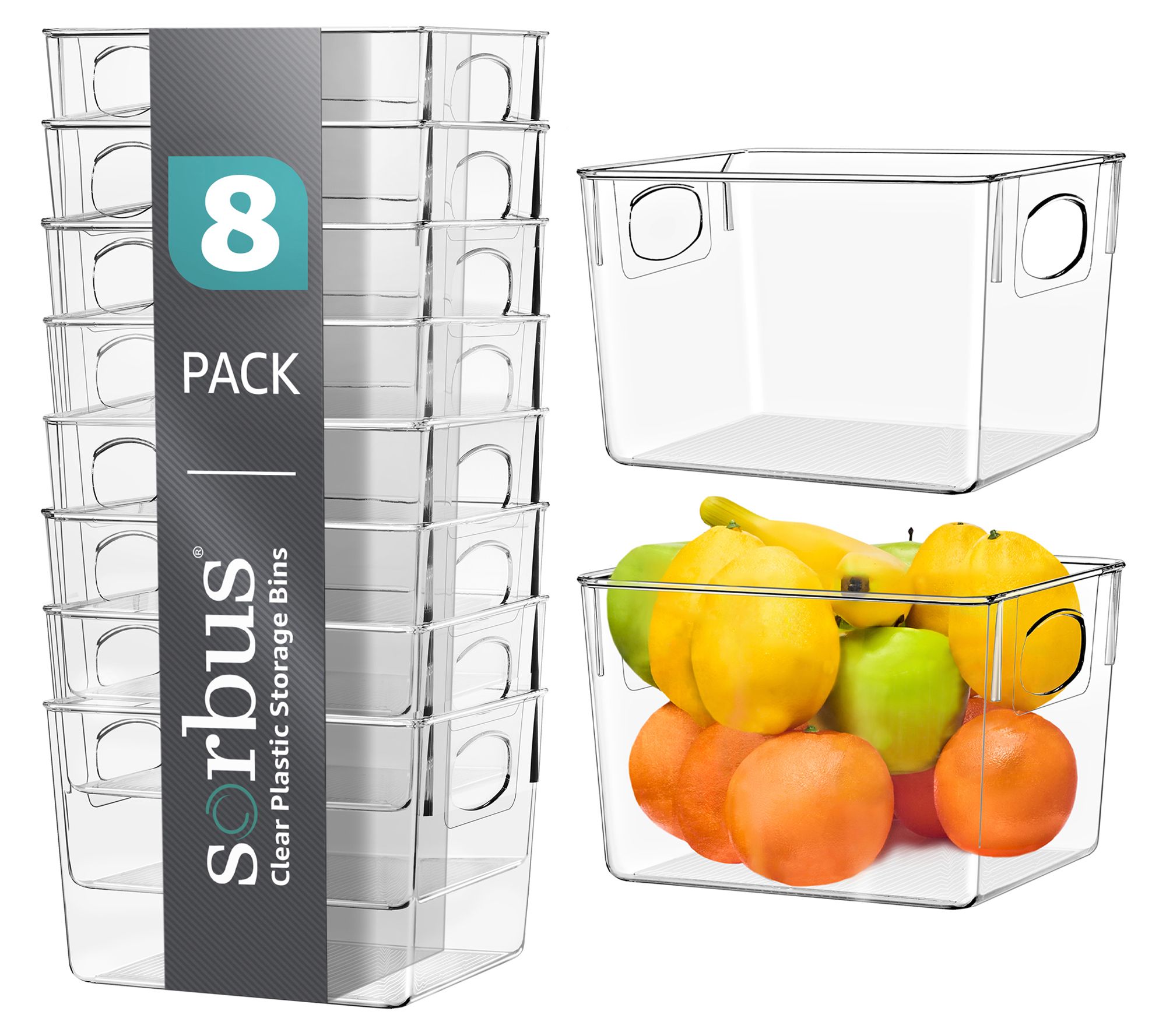 Sorbus 8 Pack Small Plastic Storage Bins - QVC.com