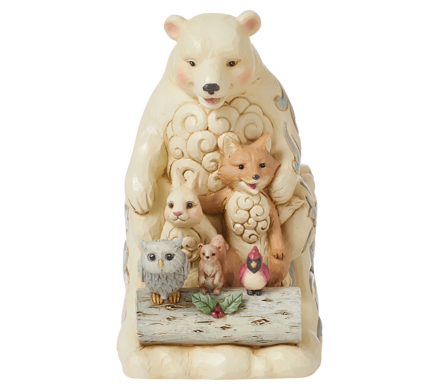 Jim Shore Woodland Animals on Toboggan Fig - QVC.com