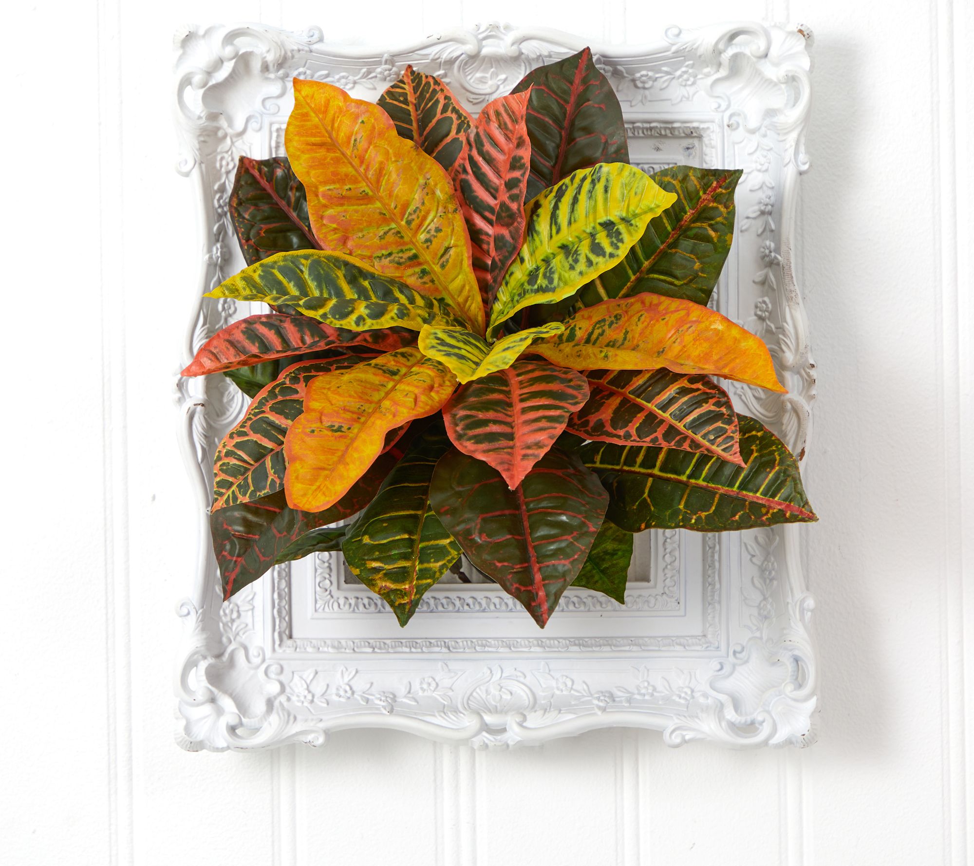 Nearly Natural 21" Garden Croton Plant (Set of) - QVC.com