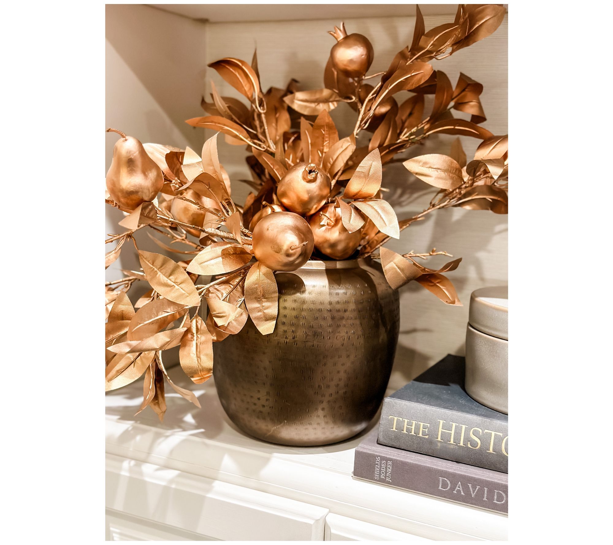 "As Is" Simply Stunning Set of 6 Gilded Fruit & Magnolia Pick by Janine ...