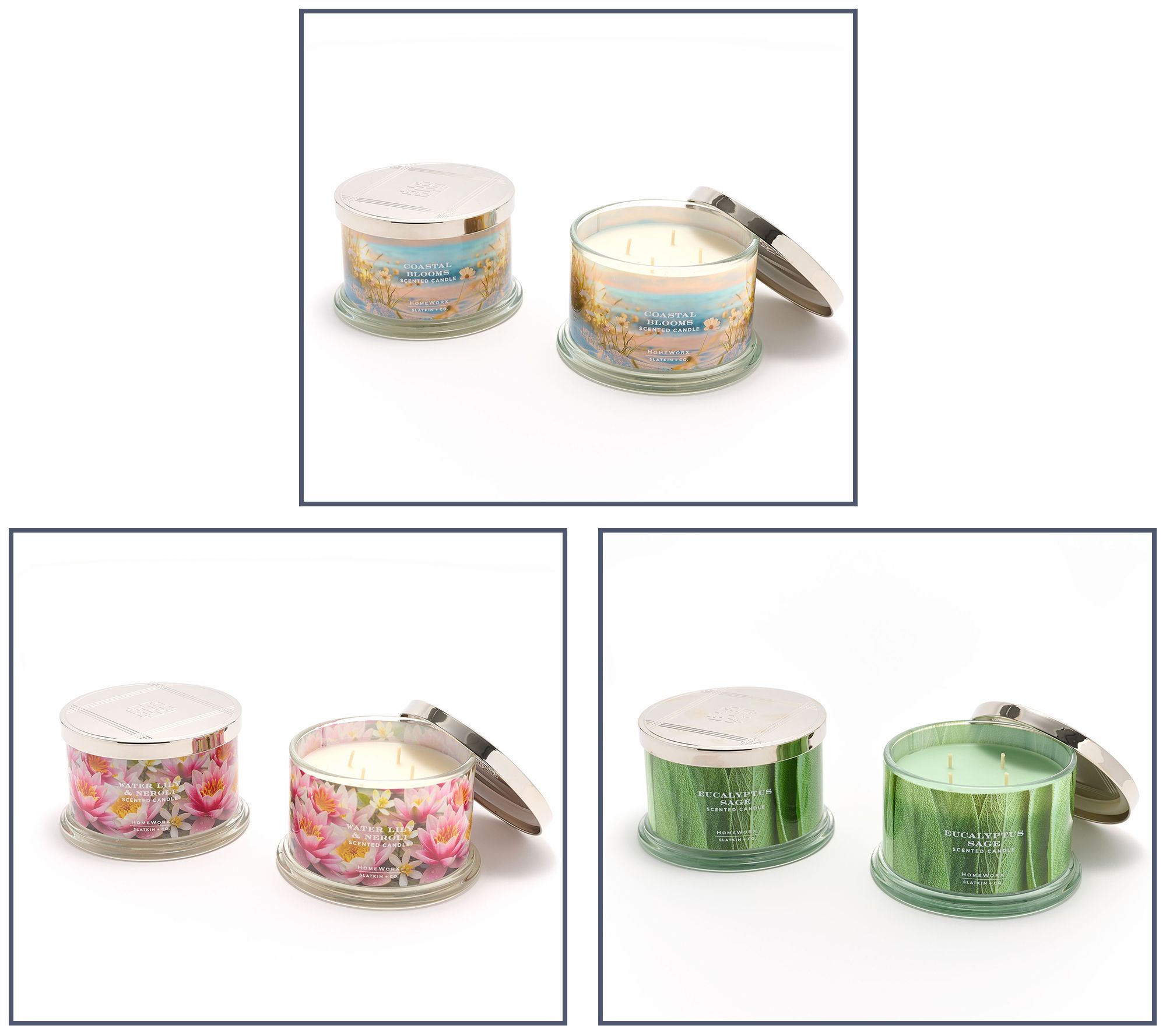 HomeWorx by Slatkin + Co. Set of (2) 18oz Candles - QVC.com