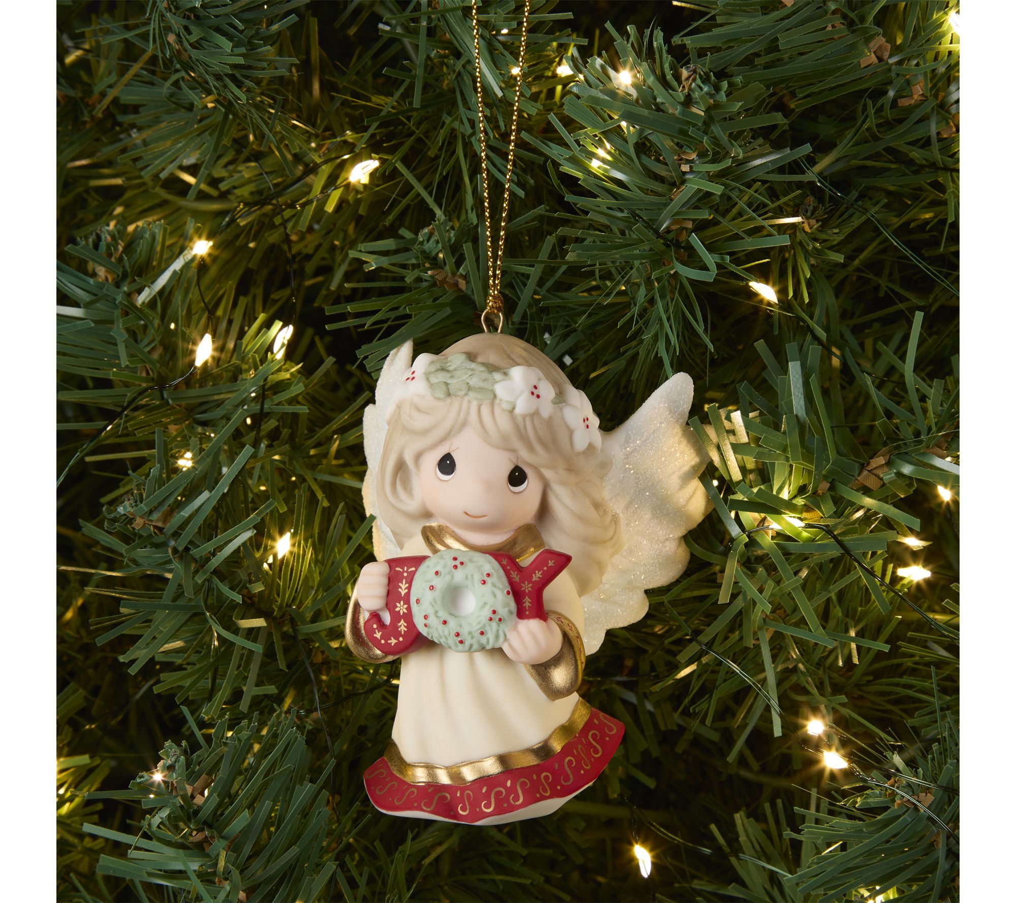 PM "Joy To The World" Annual Angel Holding JOYOrnament - QVC.com