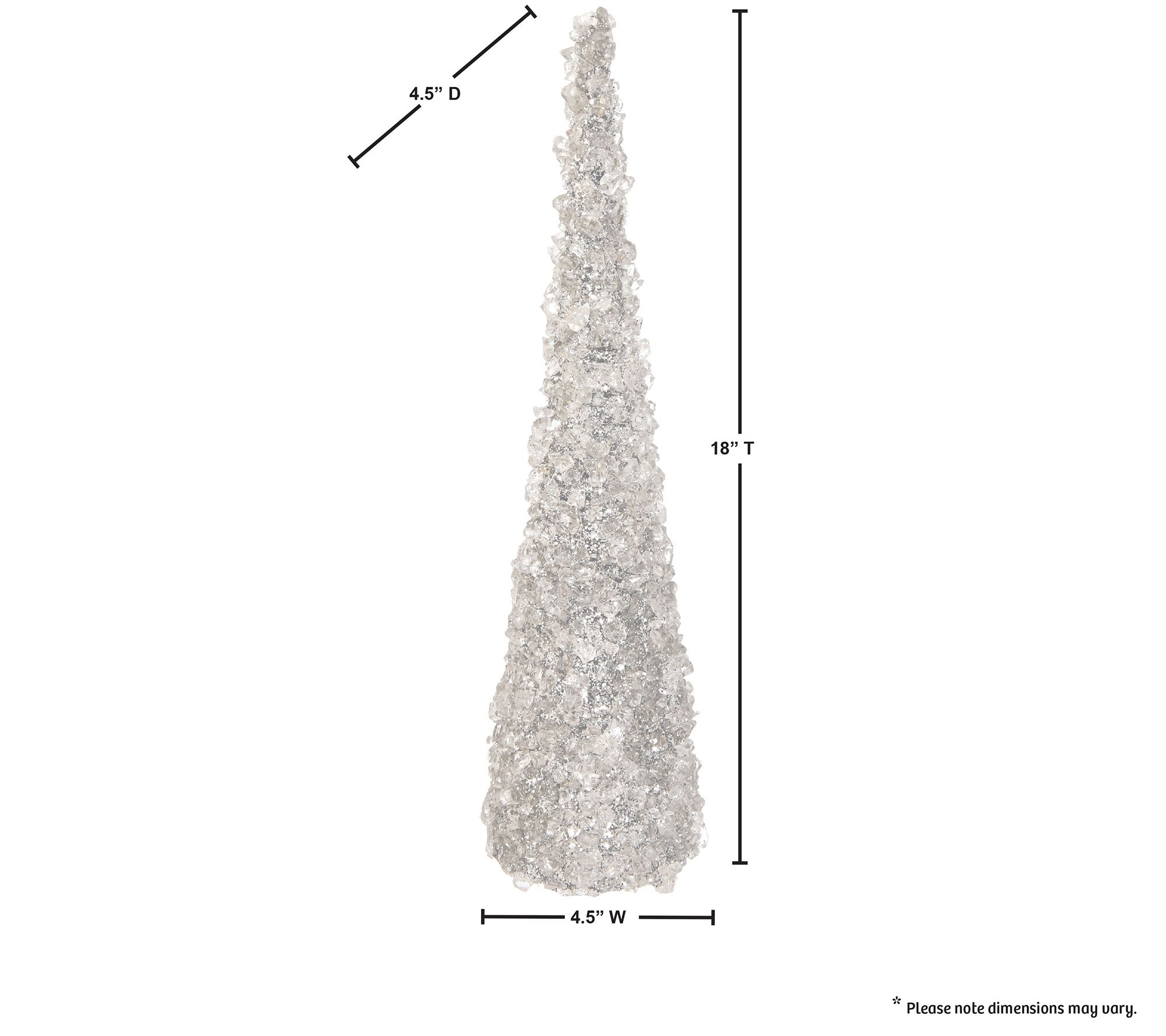 18" Metallic Chunky Iced Cone by Valerie - QVC.com