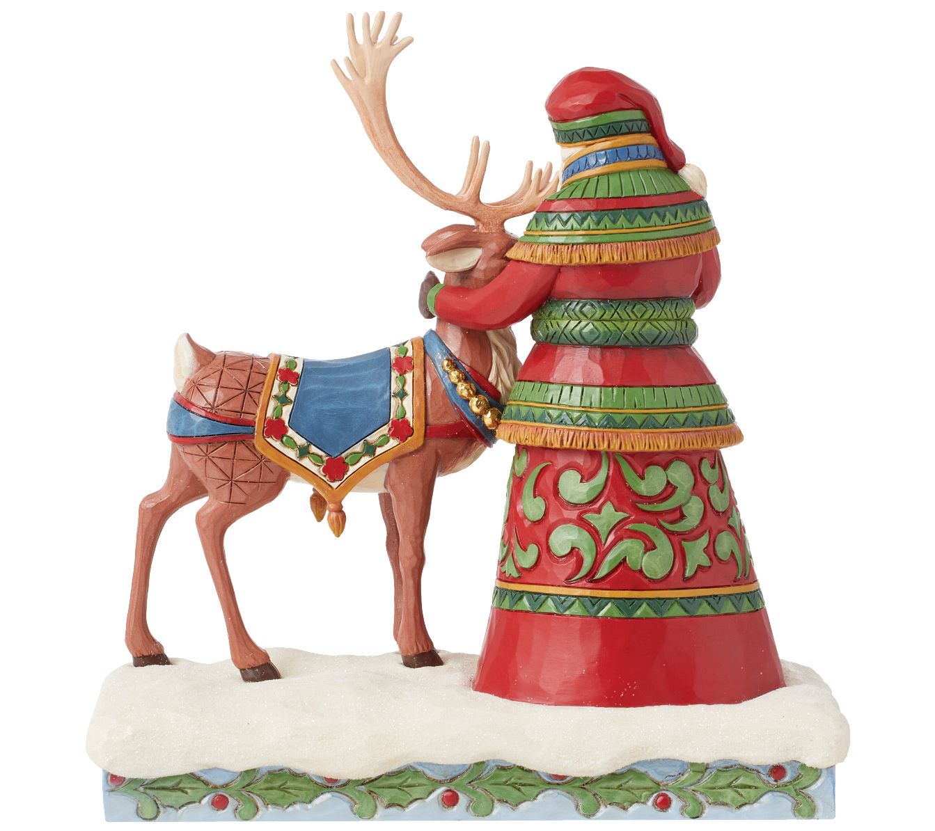 Jim Shore Santa Standing with Reindeer - QVC.com