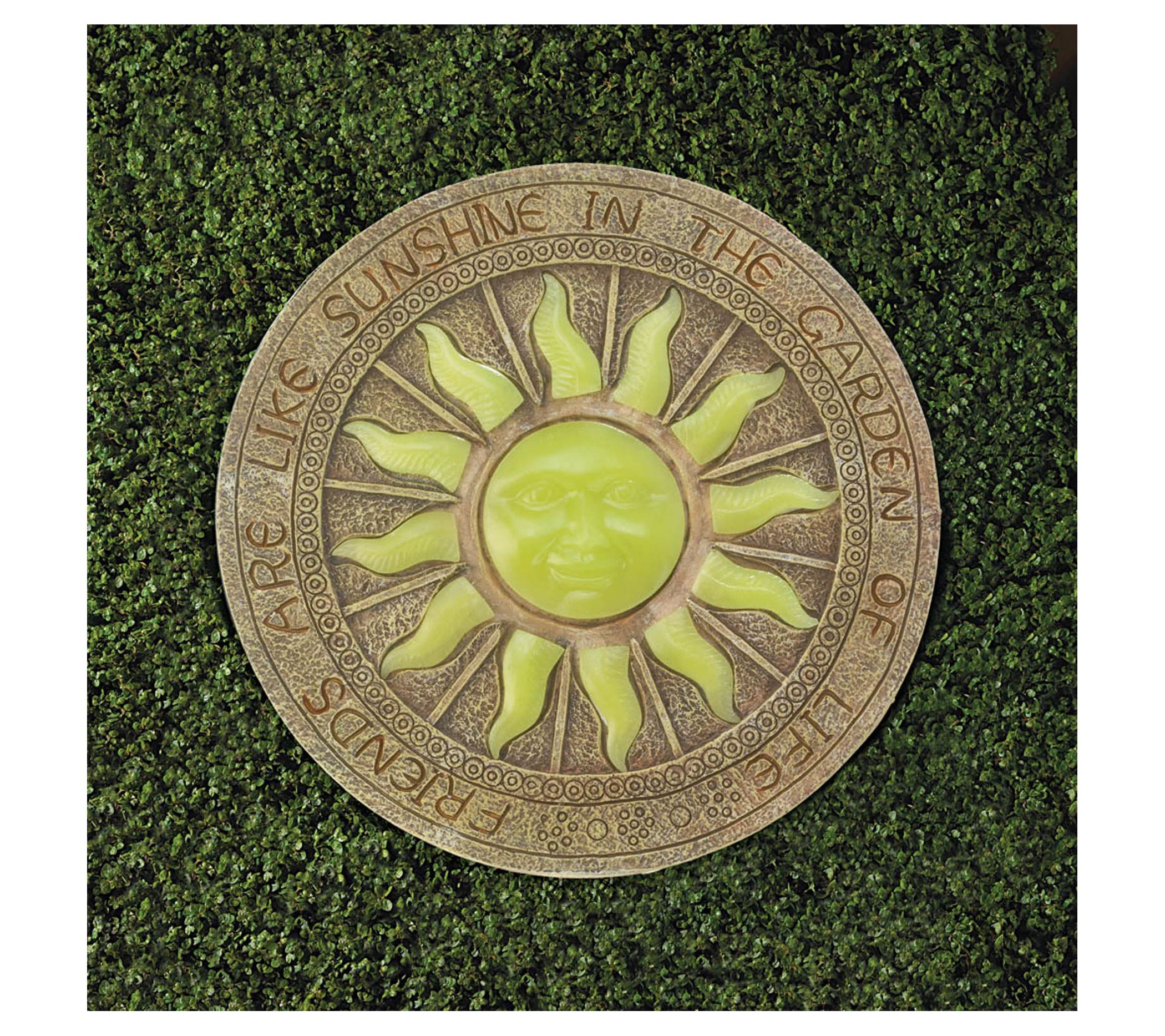 Zingz & Thingz Bursting Sun Glowing Stepping Stone - QVC.com