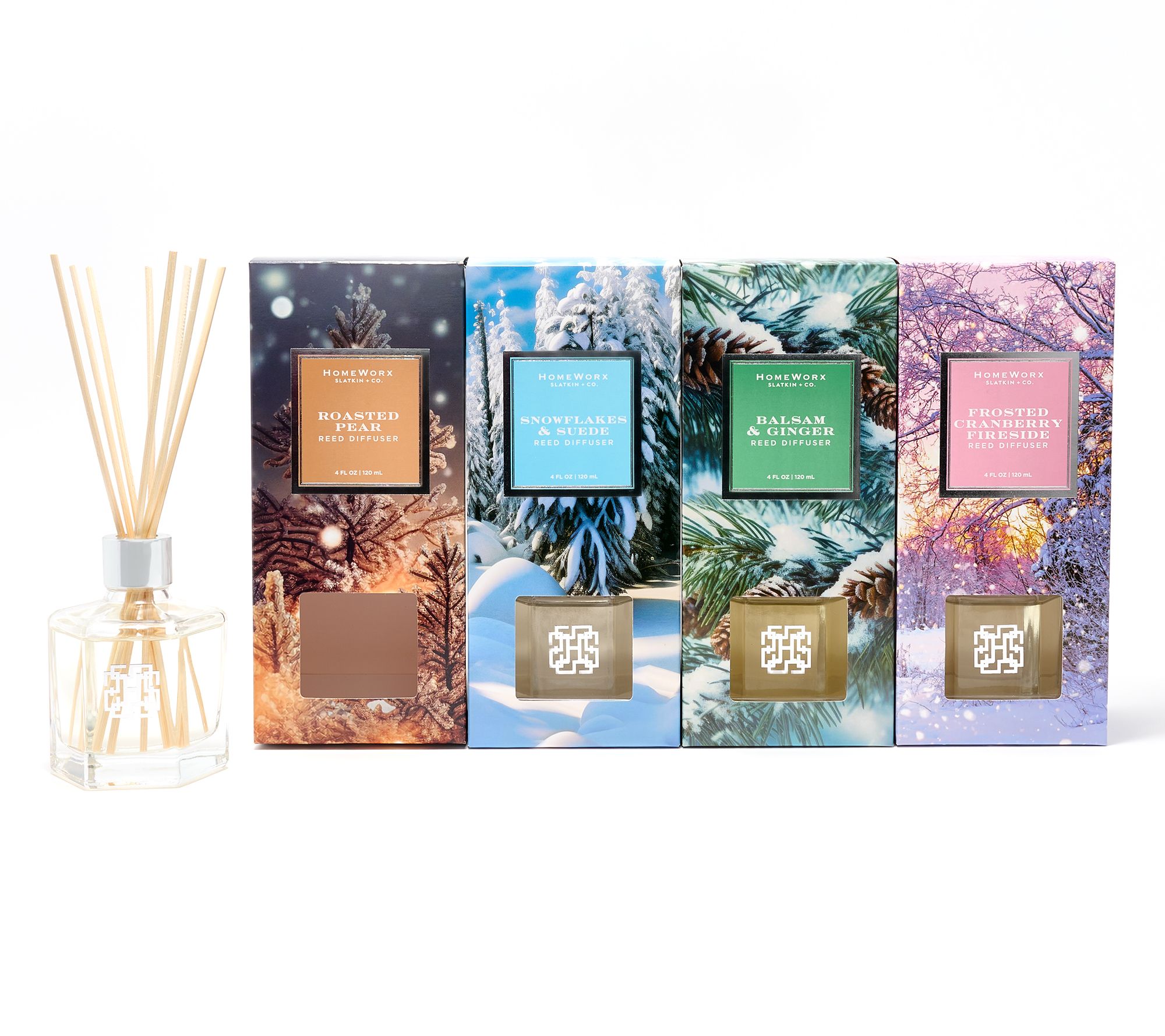 "As Is" HomeWorx by Slatkin + Co. Set of 4 Snow Day Diffusers - QVC.com