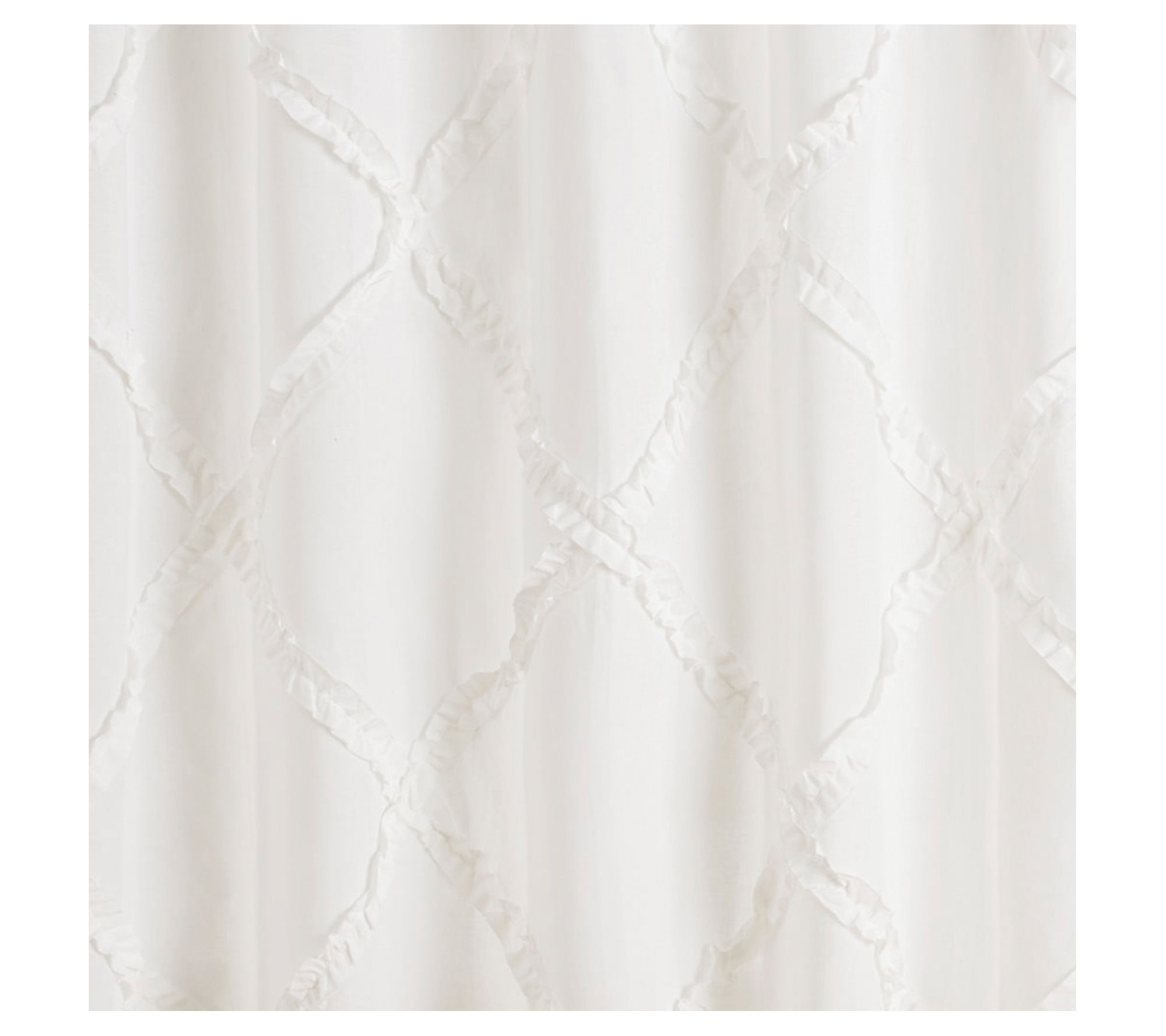 Laura Ashley Adelina White Shower Curtain - QVC.com