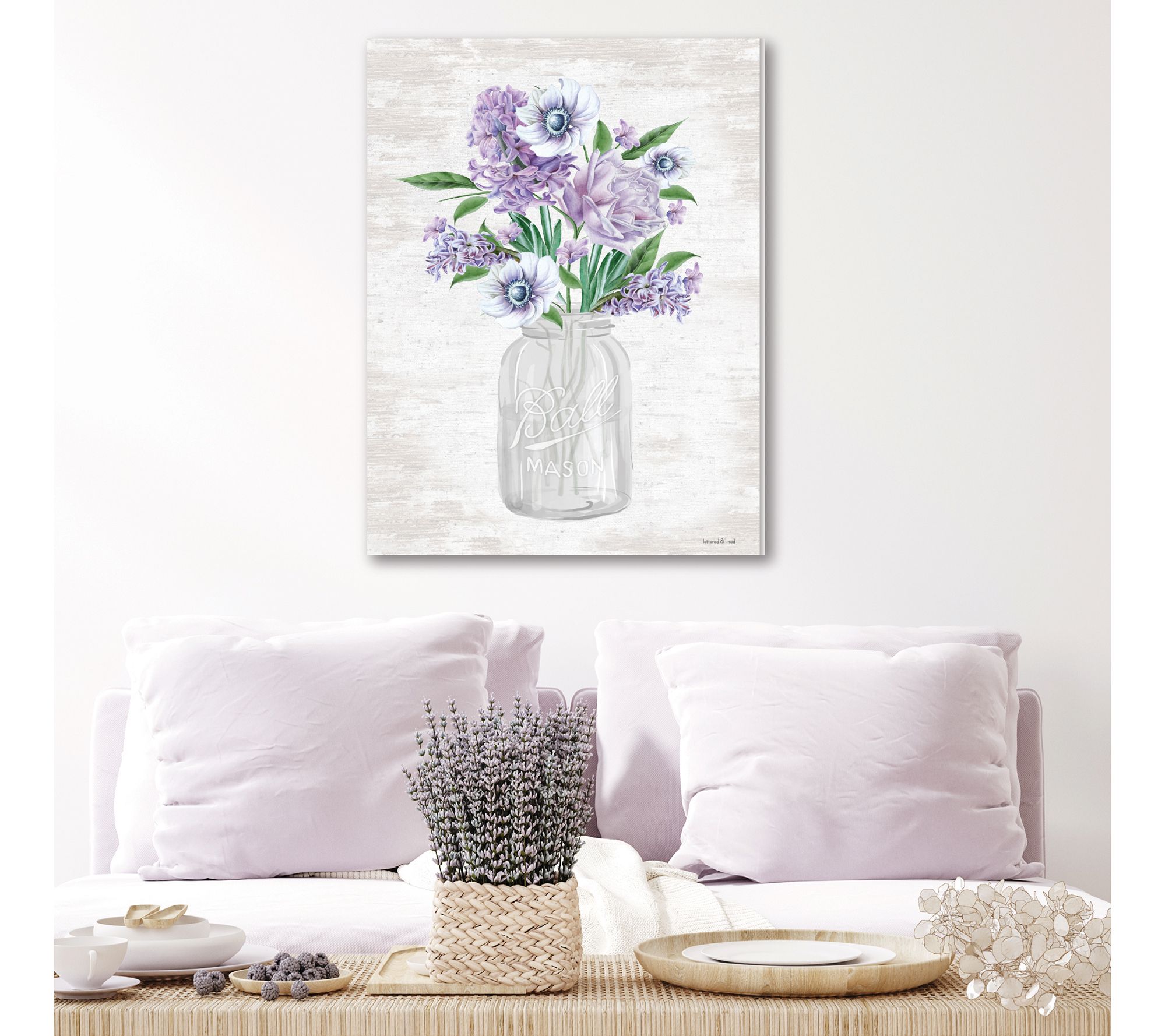 Courtside Market Spring Bouquet Violet 20x24 Canvas Wall Art - QVC.com