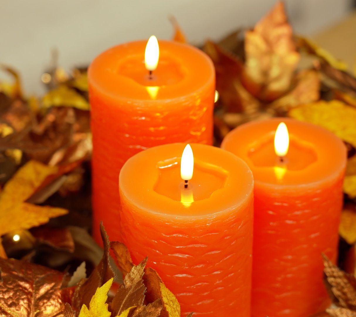 "As Is" Set of 3 Textured Wax Flameless Candles by Kim Gravel - QVC.com