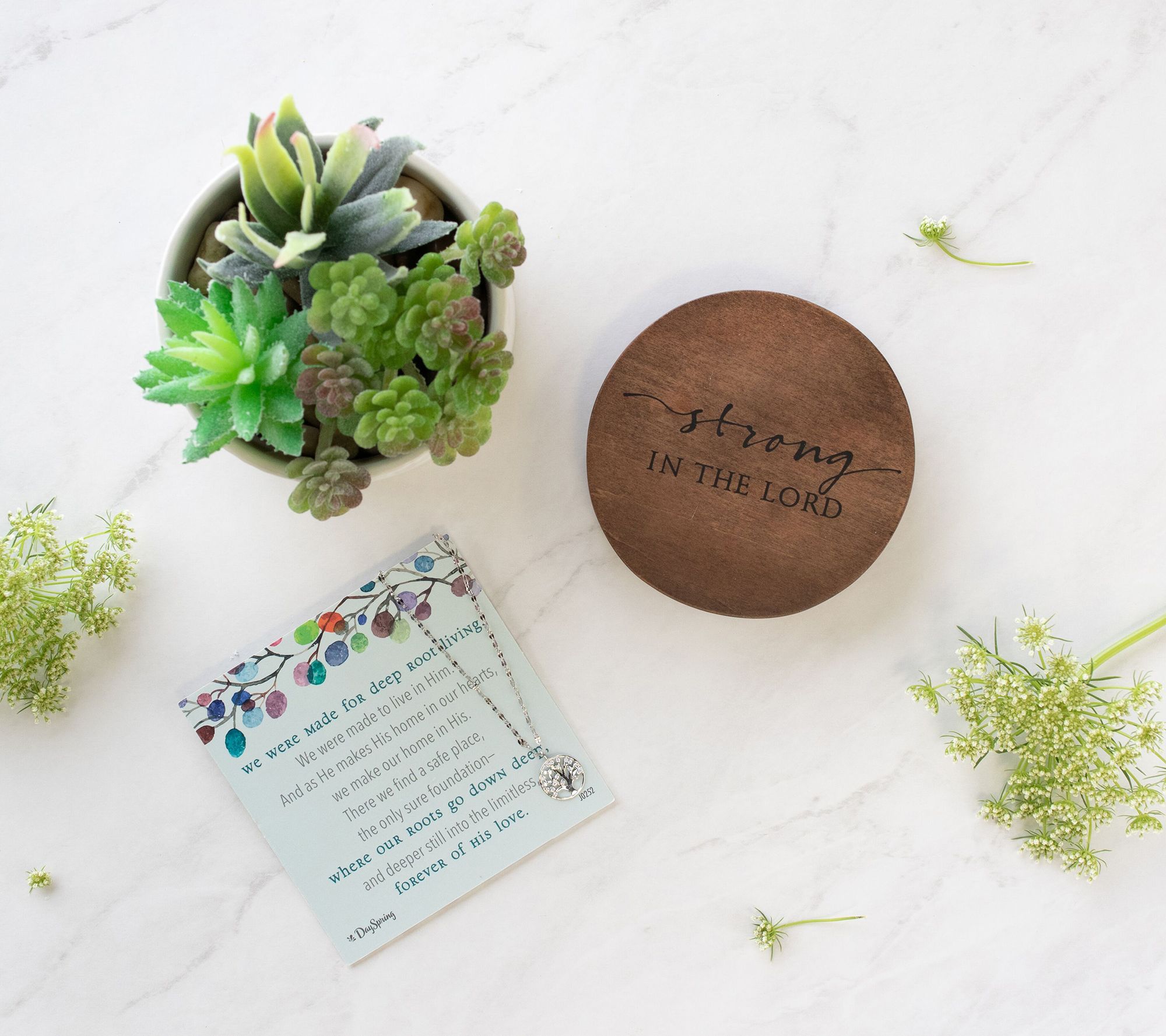 DaySpring Inspirational 2pc Ceramic Box and Pendant Necklace Set - QVC.com