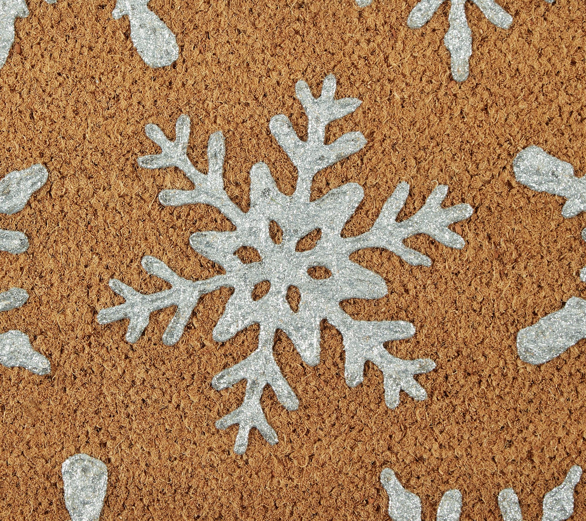 Design Imports Silver Snowflakes 18" x 30" Door mat - QVC.com