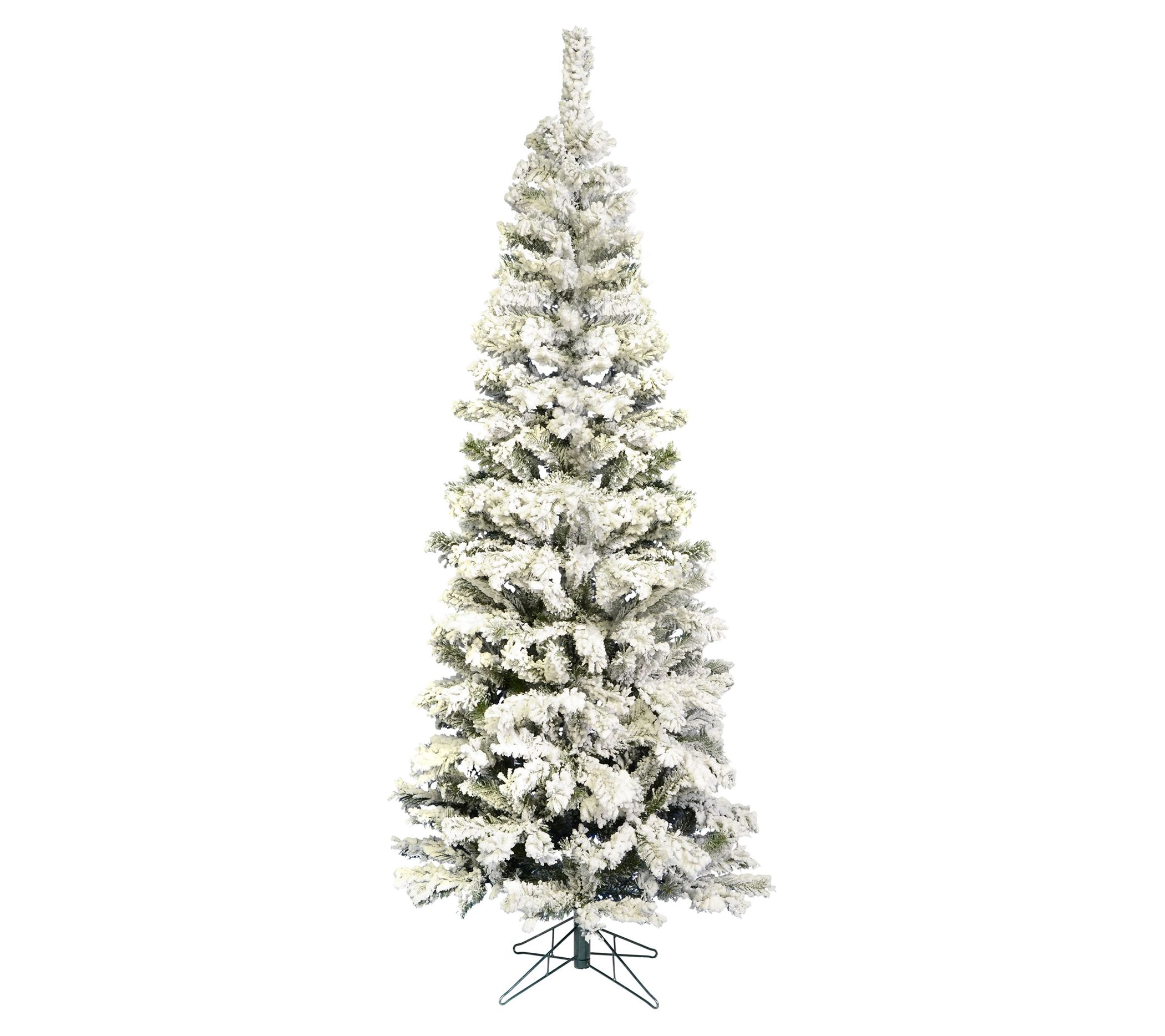 Vickerman 7.5' Flocked Pacific Artificial Chris tmas Tree - QVC.com