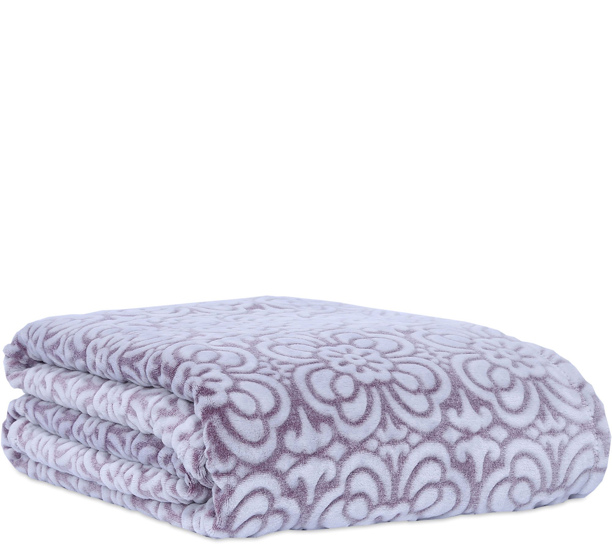 Berkshire Blanket Tile Floral Velvet Soft Full/Queen Blanket - QVC.com