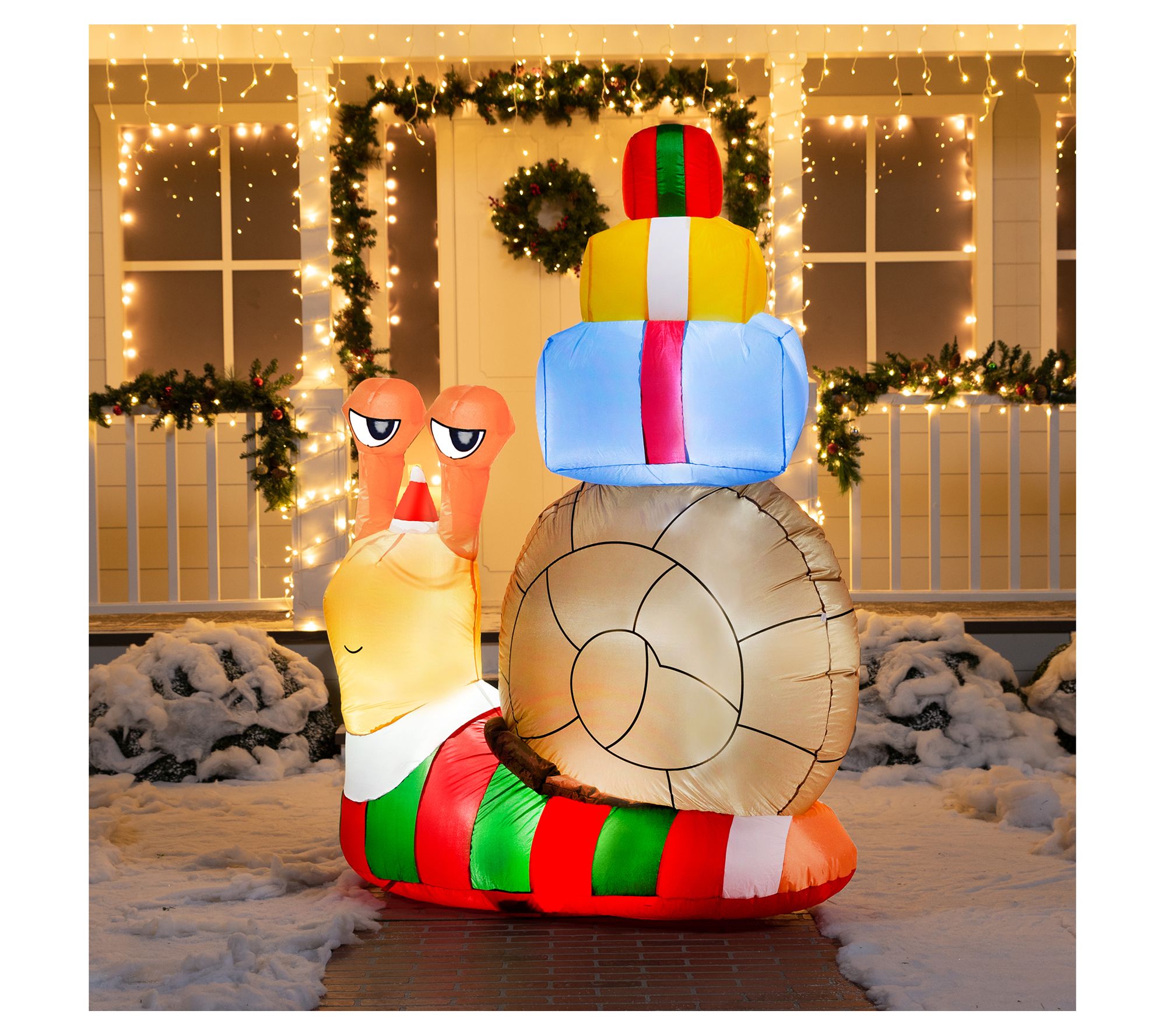 Joiedomi 6' Snail w/ Gift Boxes Inflatable Deco ration - QVC.com