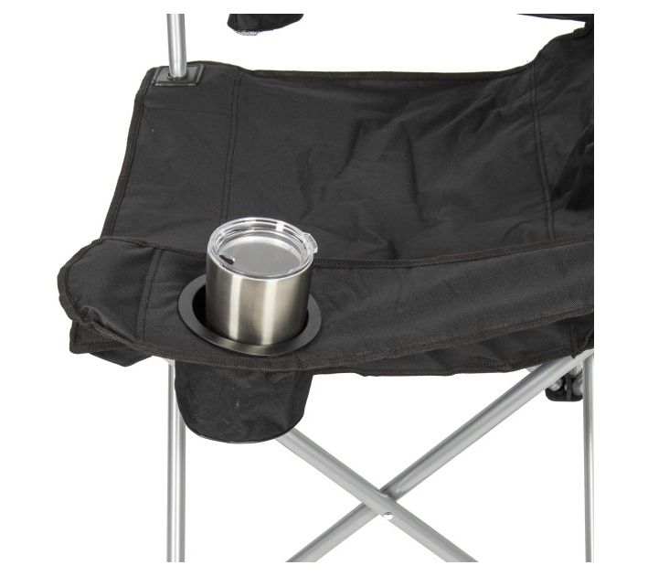 Camp & Go Black Heavy Duty Heated Quad Chair - QVC.com