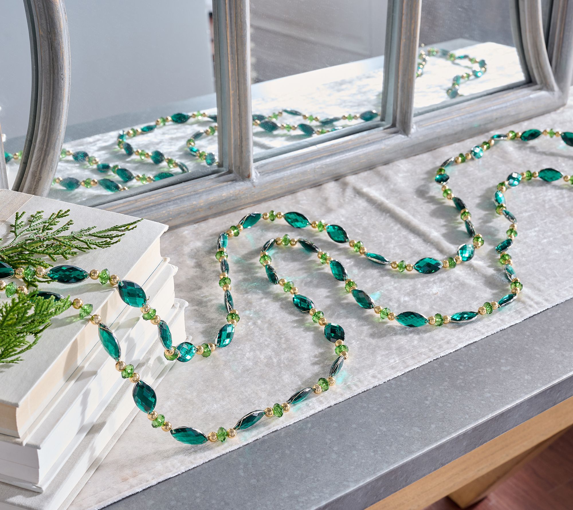 "As Is" Set of 2 6' Jeweled Garlands by Valerie - QVC.com