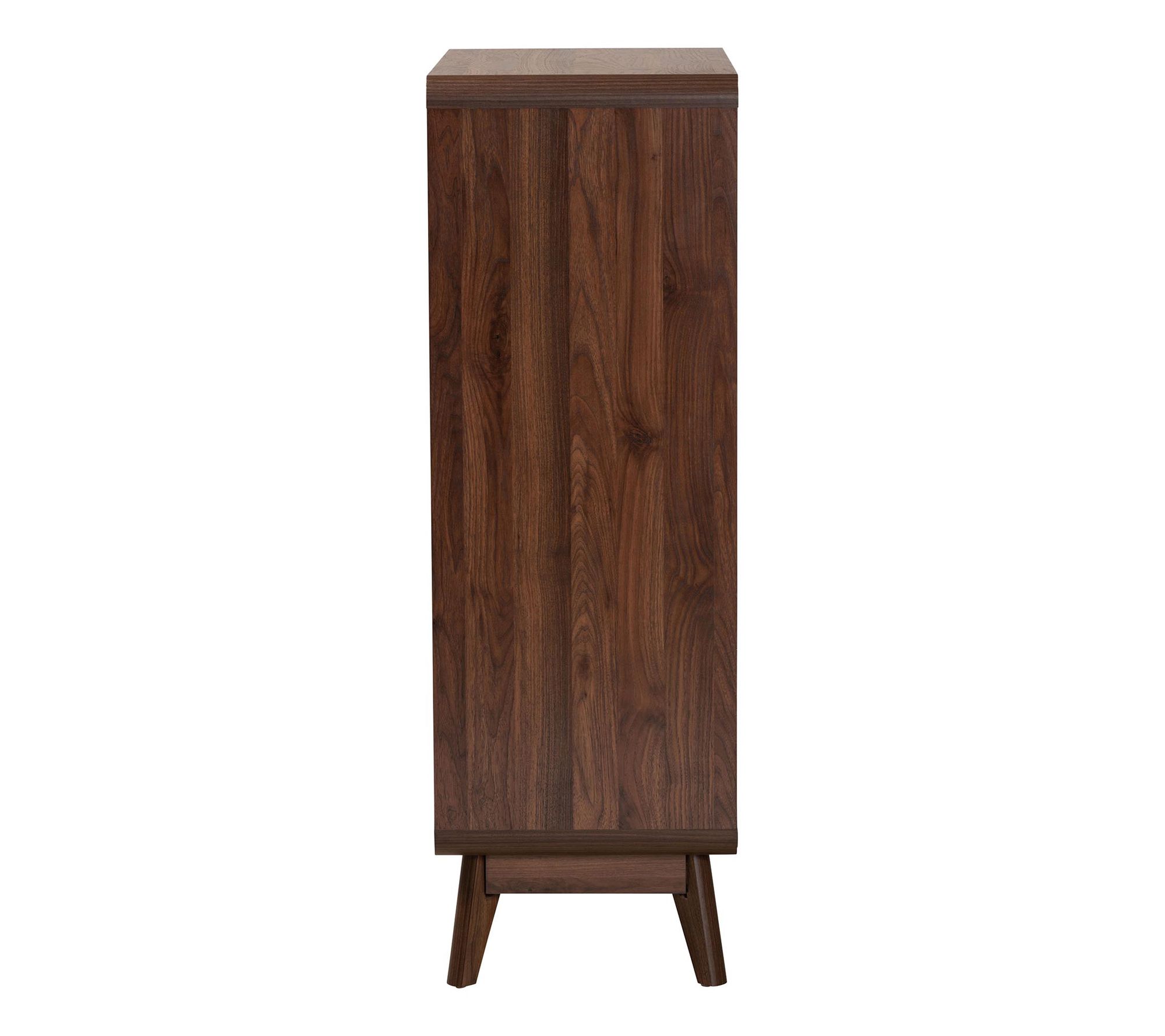Baxton Studio Markell Walnut Brown Wood 5-Drawer Chest - QVC.com