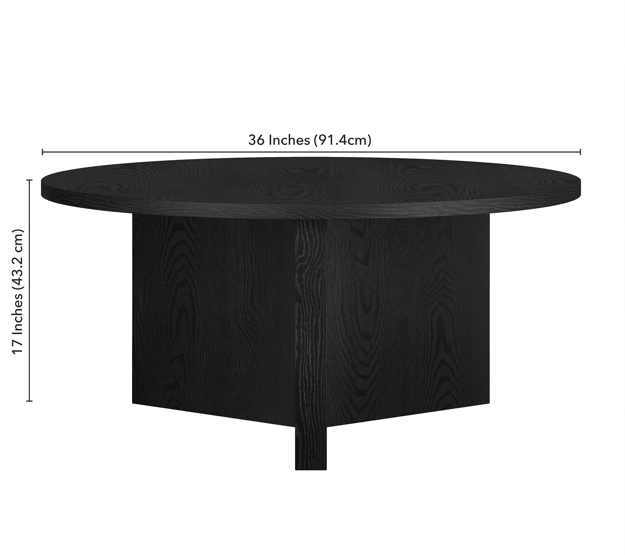 Hudson&Canal Anders 36" Wide Round Coffee Table - QVC.com