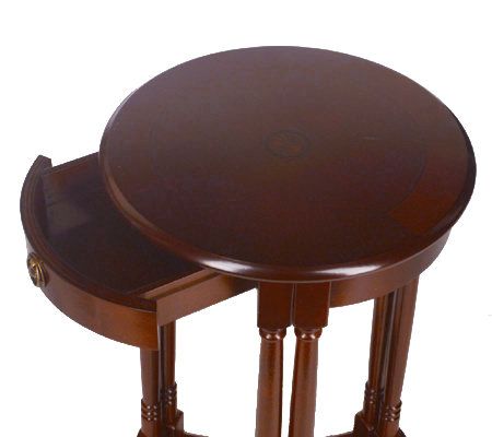 Inlay Top Telephone Table with Drawer - QVC.com