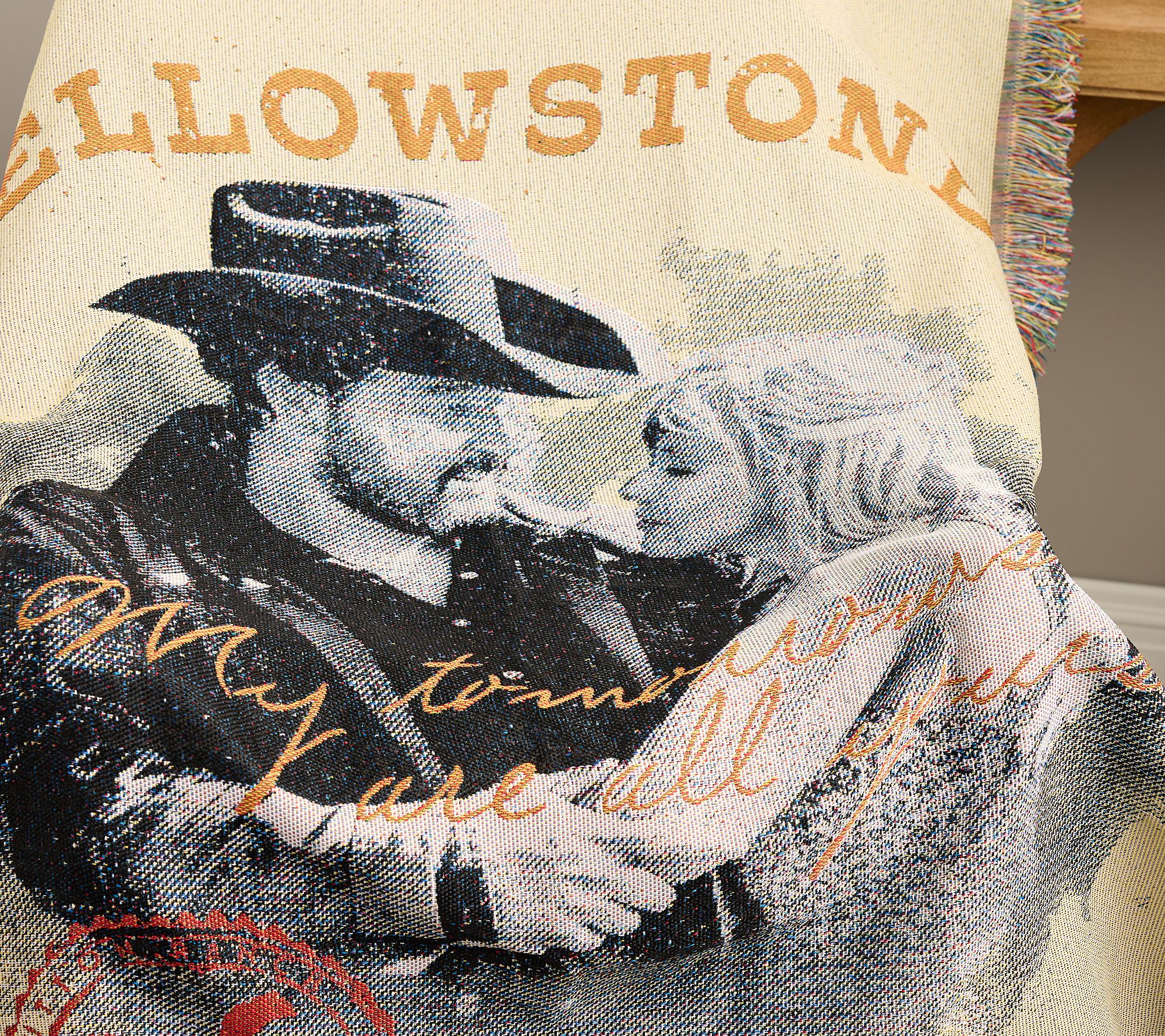 Northwest Yellowstone Rip and Beth Woven Tapestry Throw - QVC.com