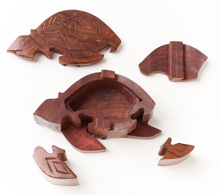 Matr Boomie Wooden Sea Turtle Puzzle Box - QVC.com