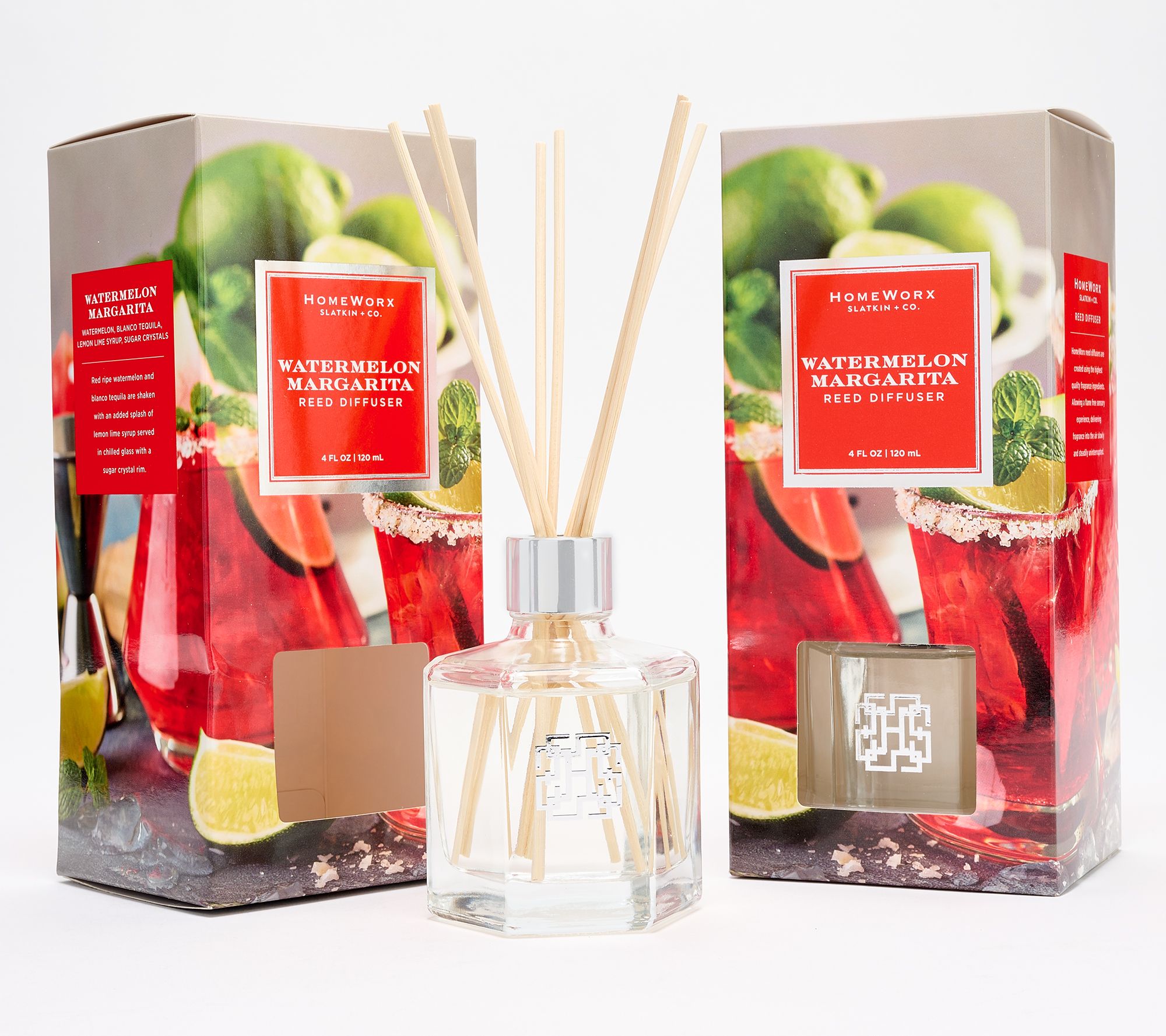 "As Is" HomeWorx by Slatkin + Co. S/2 Watermelon Reed Diffusers - QVC.com