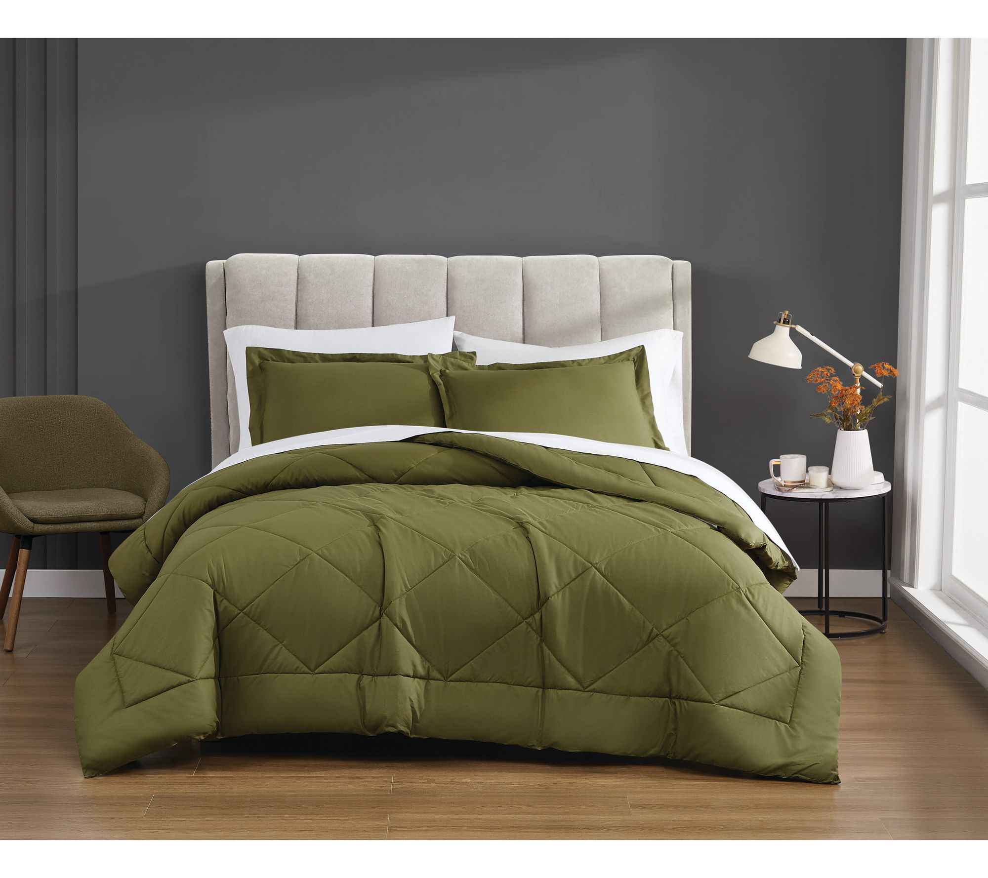 Cannon Solid Percale Twin/Twin XL 2-Piece Comforter Set - QVC.com
