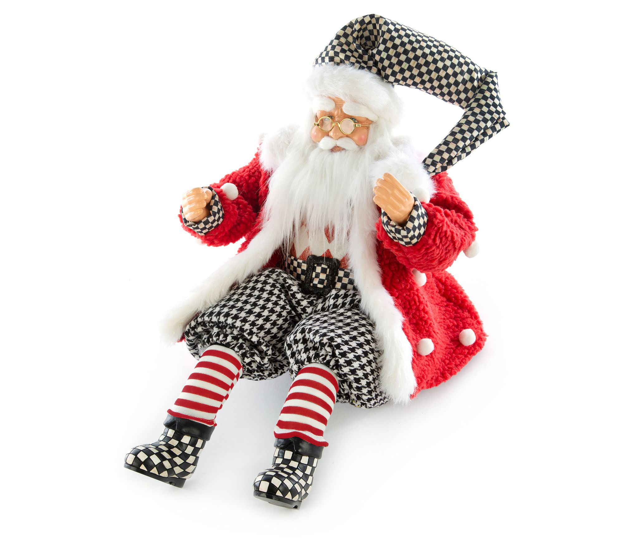 "As Is" Mackenzie- Childs Peppermint Santa Figure - QVC.com
