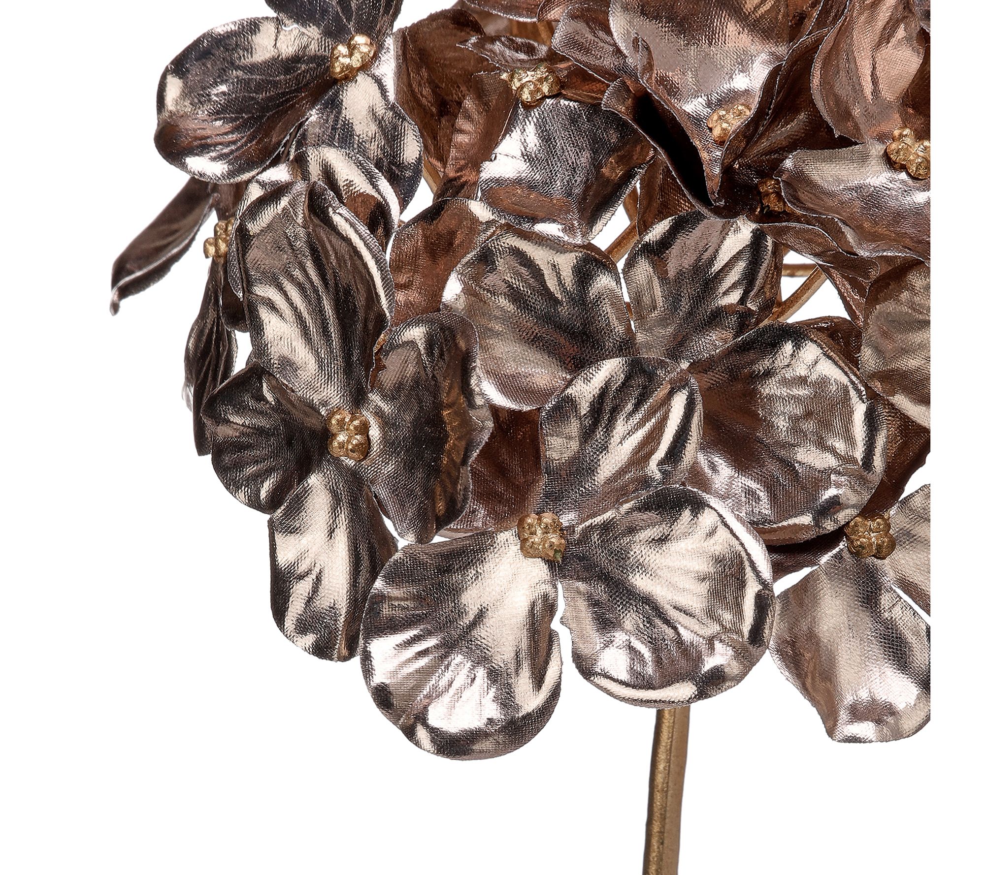 14" Metallic Hydrangea Pick Set of 6 By Valerie - QVC.com