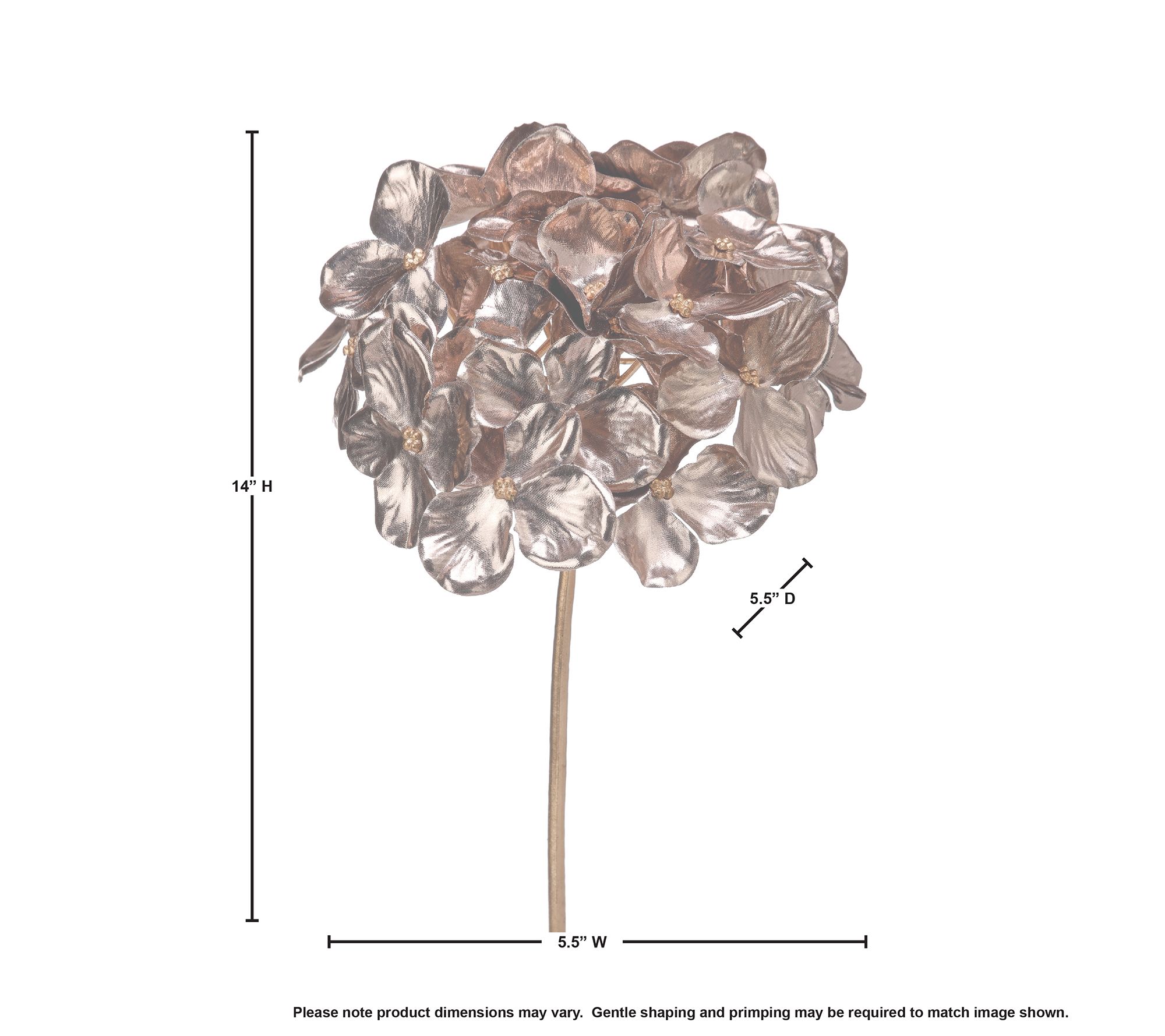 14" Metallic Hydrangea Pick Set of 6 By Valerie - QVC.com