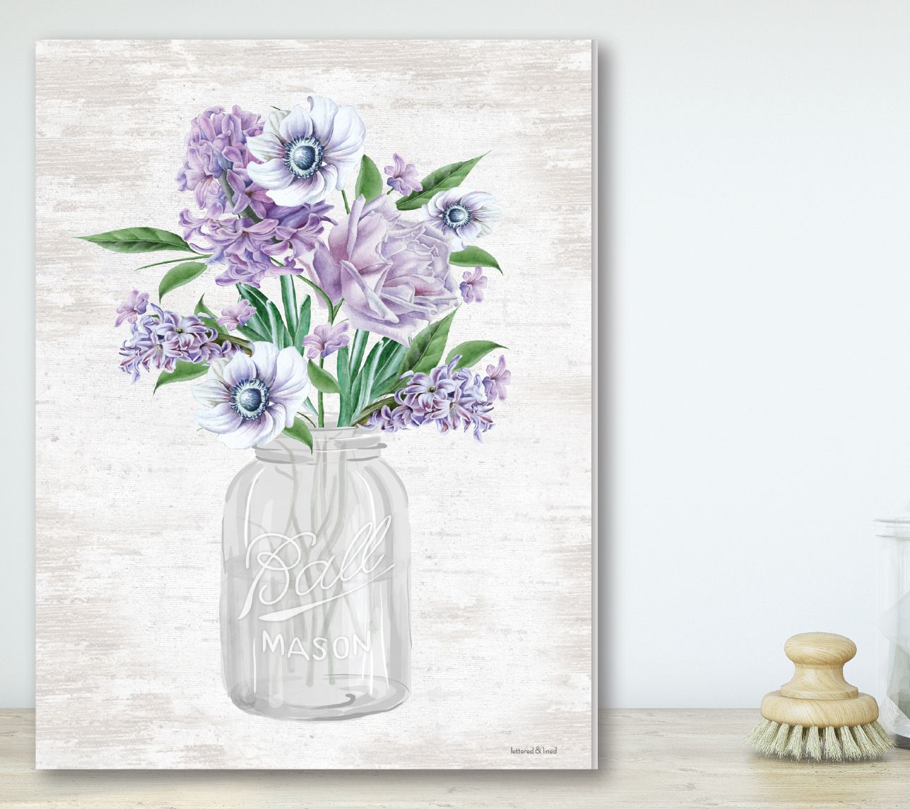 Courtside Market Spring Bouquet Violet 16x20 Canvas Wall Art - QVC.com