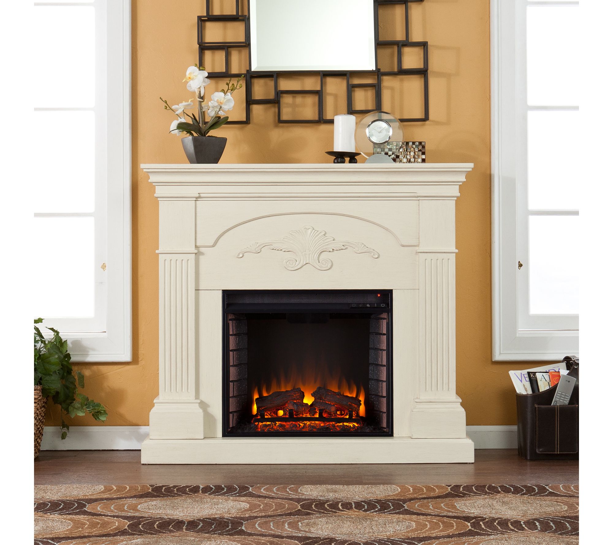 SEI Sicilian Harvest Electric Fireplace - QVC.com