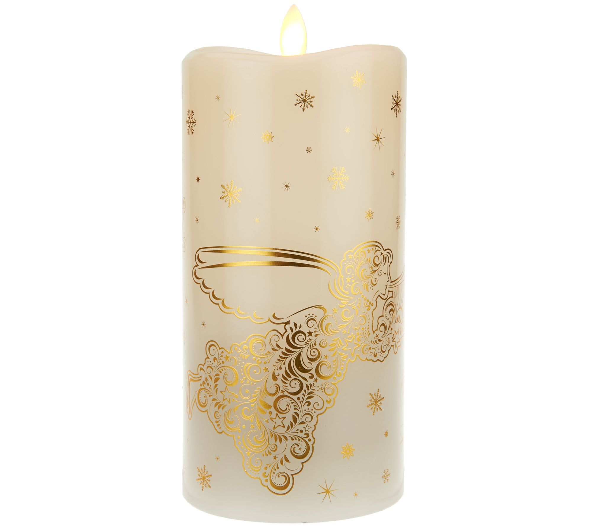 7.5" Mirage Gold Holiday Motif Candle by Candle Impressions - QVC.com