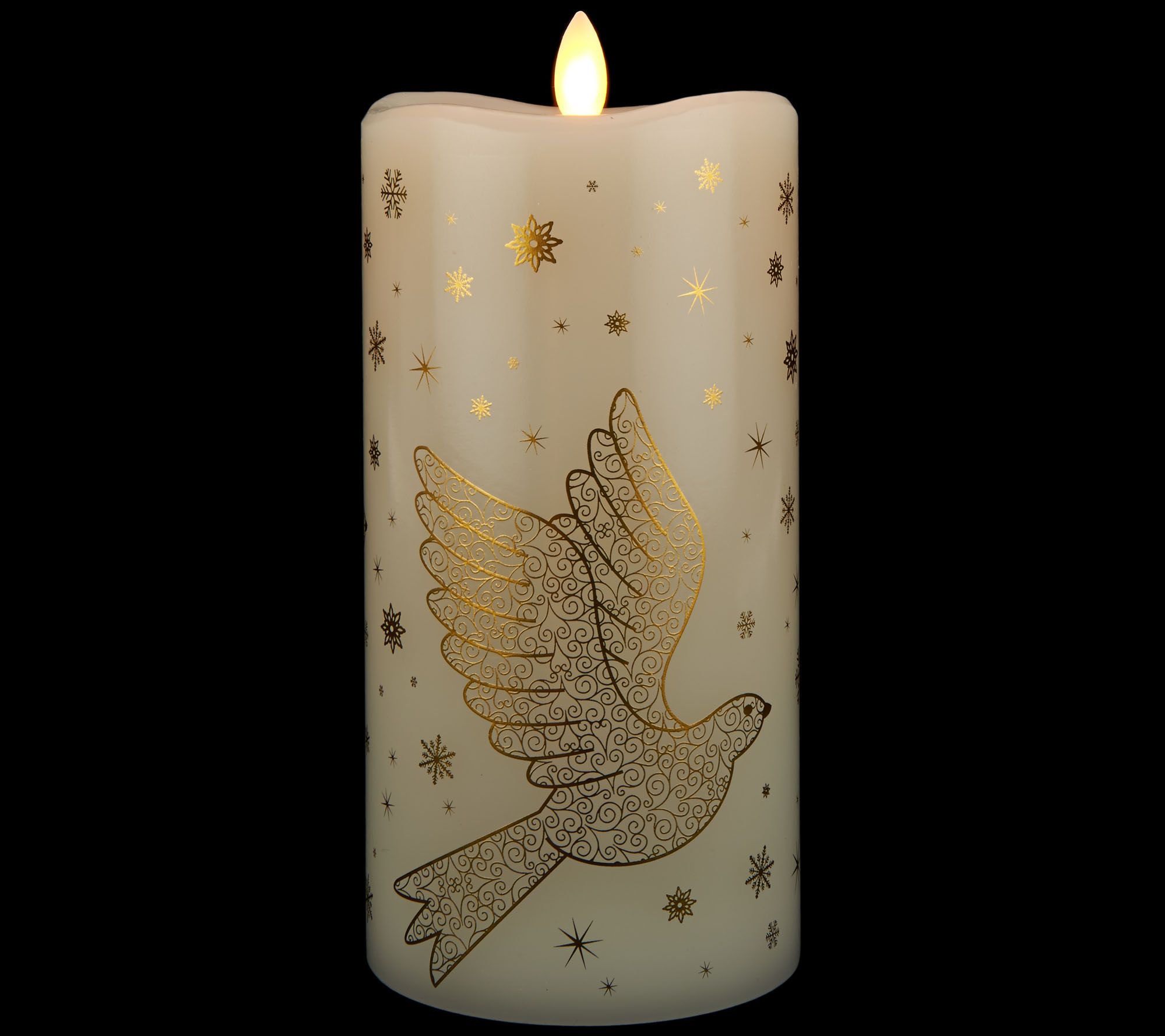 7.5" Mirage Gold Holiday Motif Candle by Candle Impressions - QVC.com