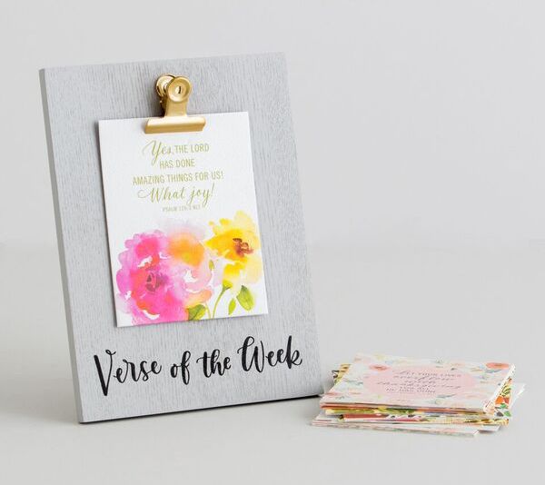 DaySpring Inspirational Verse of the Week with Clip Easel - QVC.com
