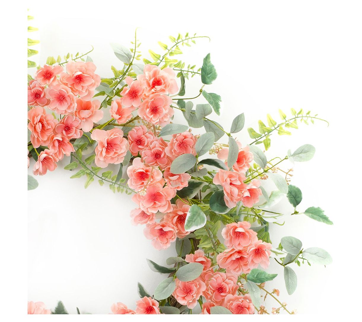 Melrose Mixed Floral Wreath 21.75"D - QVC.com